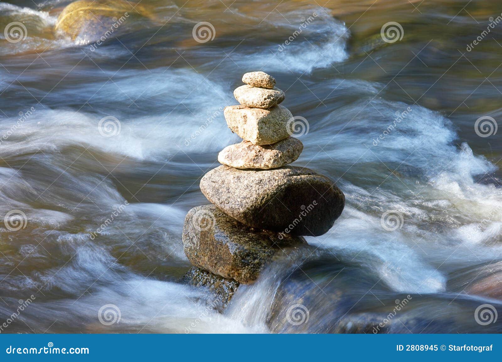 Perpetual Stream with Tower Stock Image - Image of religion, eternal ...