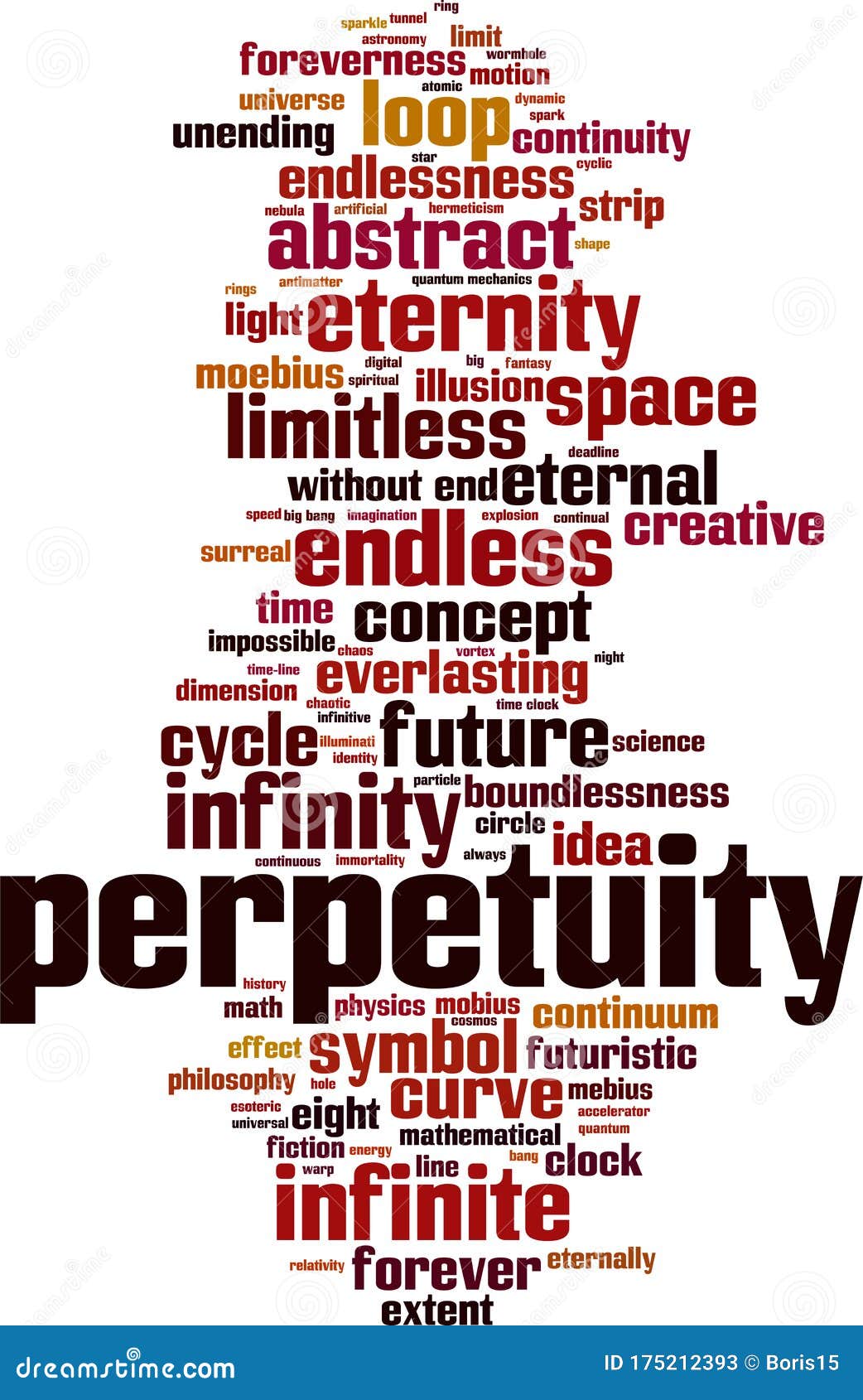 Perpetuity word cloud stock vector. Illustration of future - 175212393