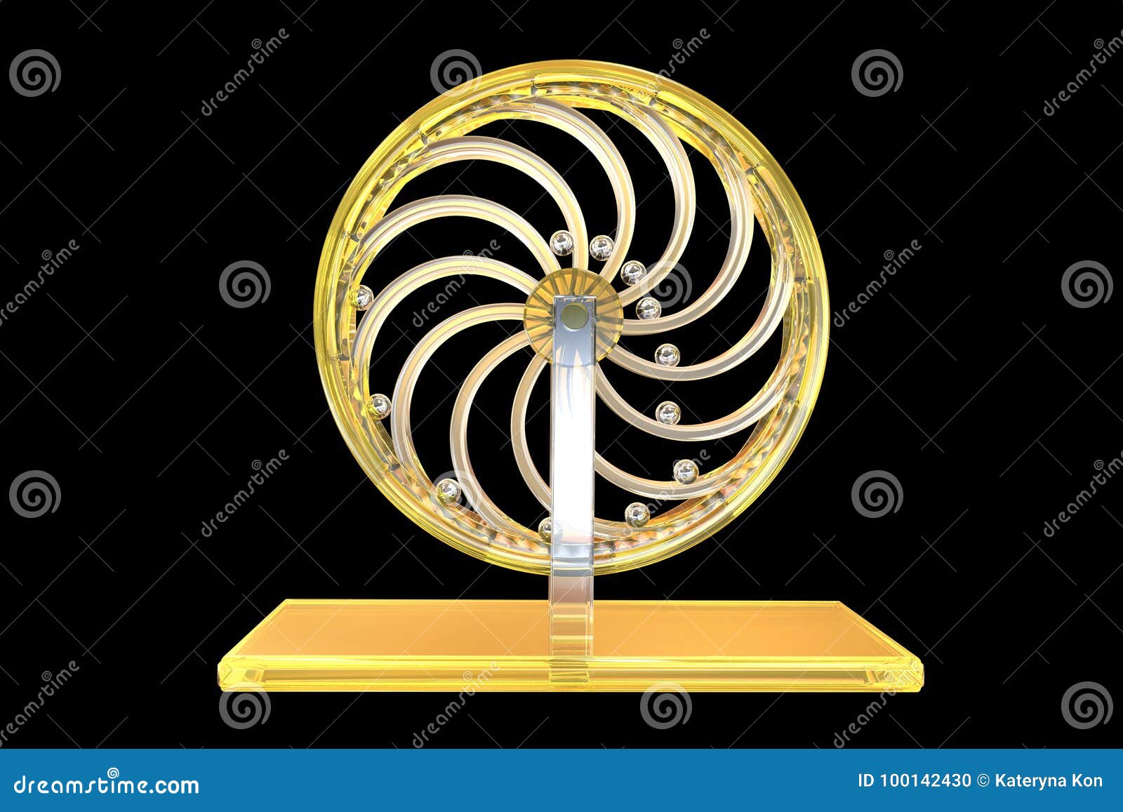 Perpetuum mobile stock abbildung. Illustration von metall - 100142430