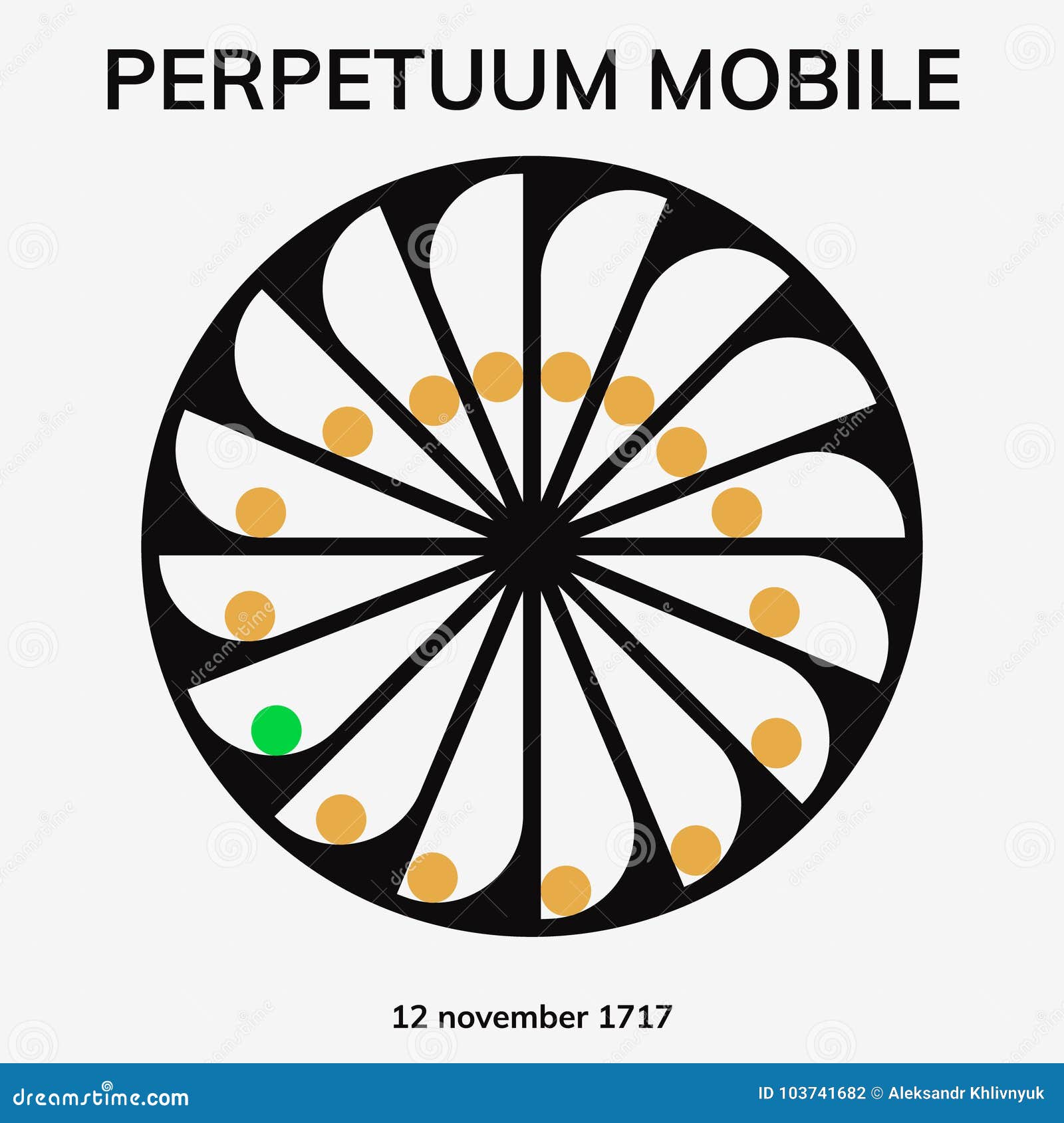 Perpetuum Mobile day stock illustration. Illustration of hanging ...