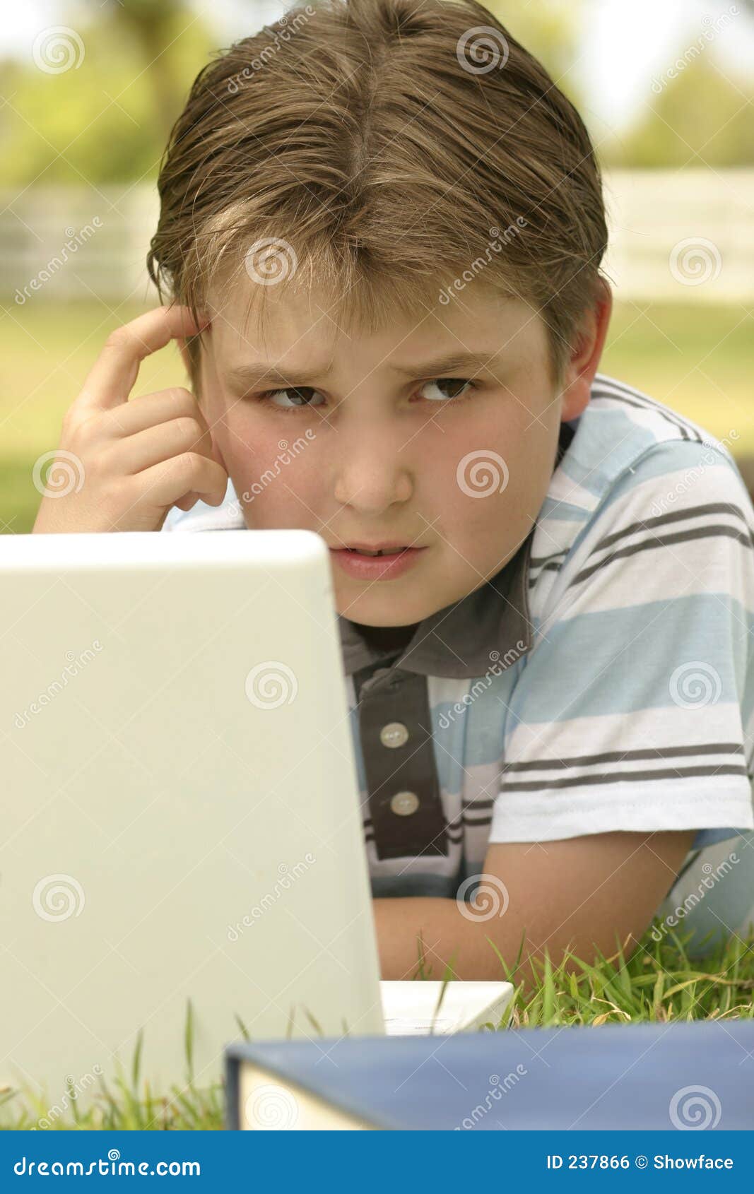 Perplexed stock photo. Image of books, outdoors, assignment - 237866