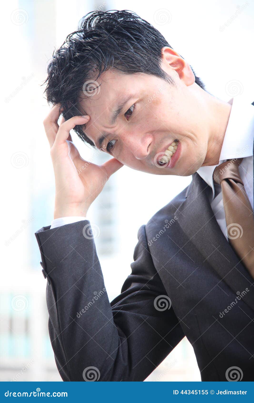 Perplexed businessman stock image. Image of emotion, problem - 44345155
