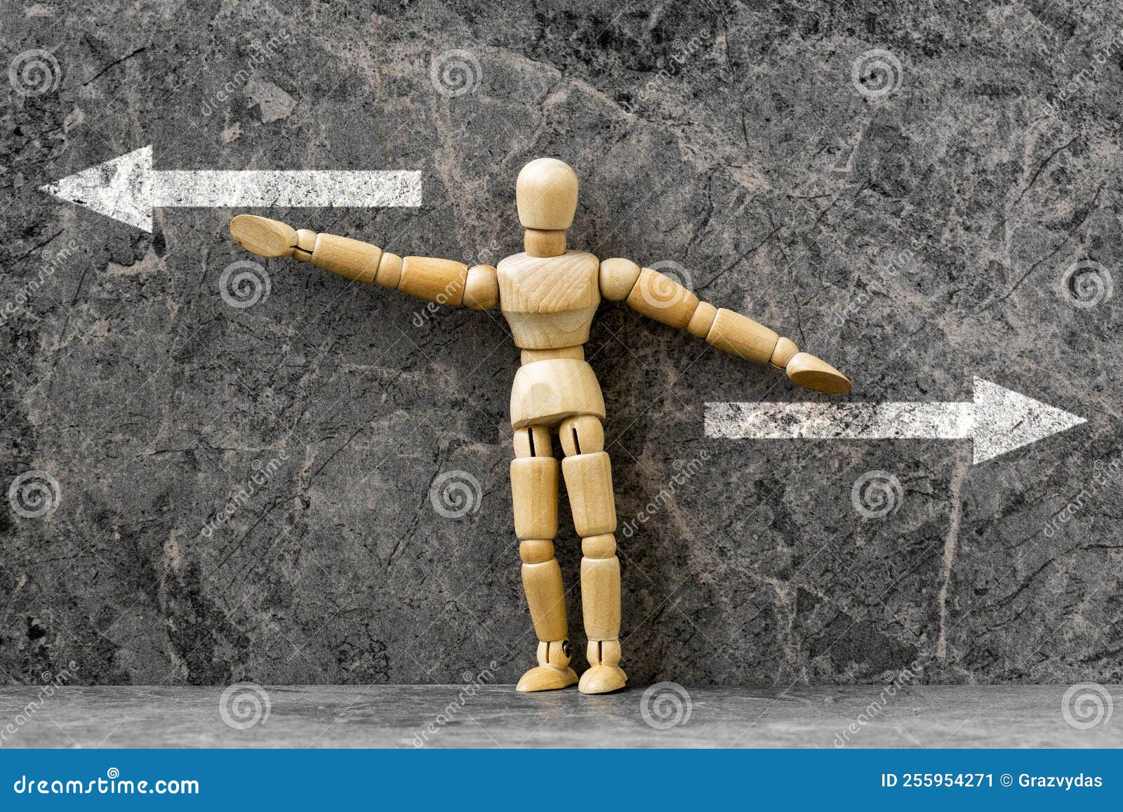 Perplexed and Confused Dummy, Has To Choose a Side Stock Image - Image ...