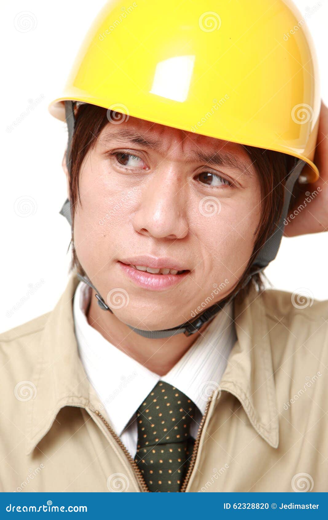 Perplexed Construction Worker Stock Photo - Image of mechanic, japanese ...