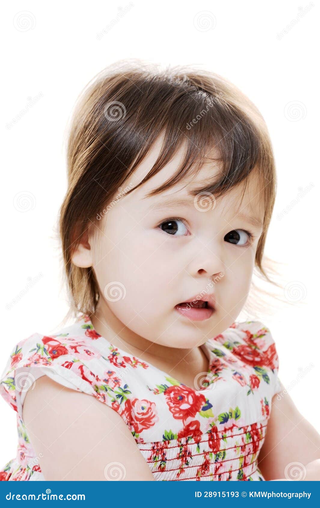 Perplexed little girl stock image. Image of pretty, hair - 28915193