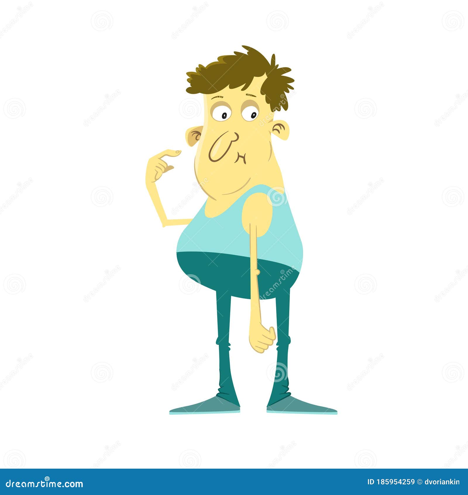 Perplexed man illustration stock vector. Illustration of human - 185954259