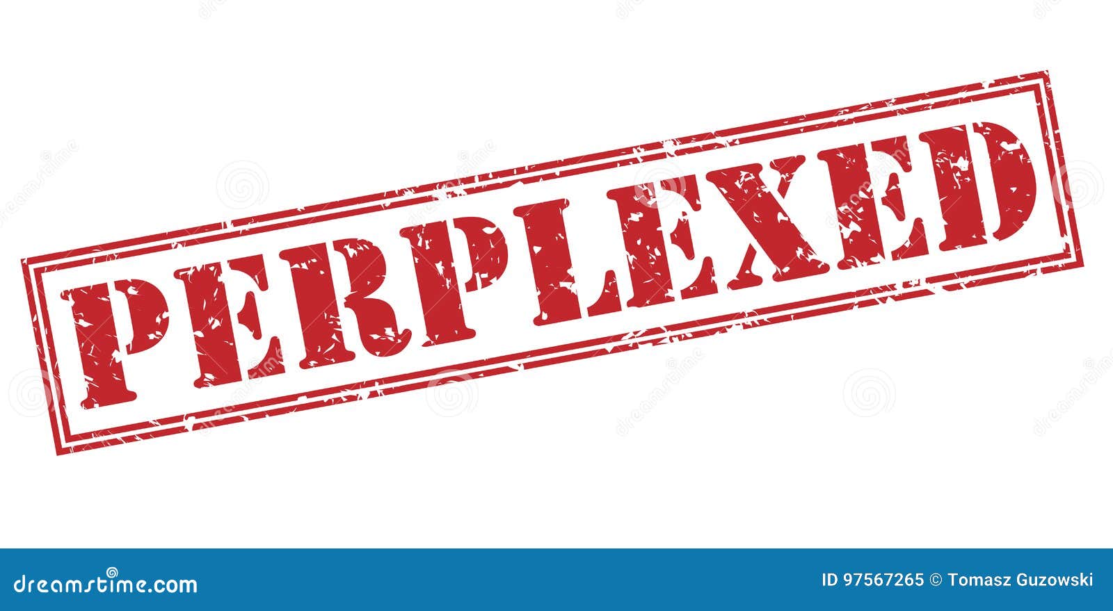 Perplexed red stamp stock illustration. Illustration of icon - 97567265