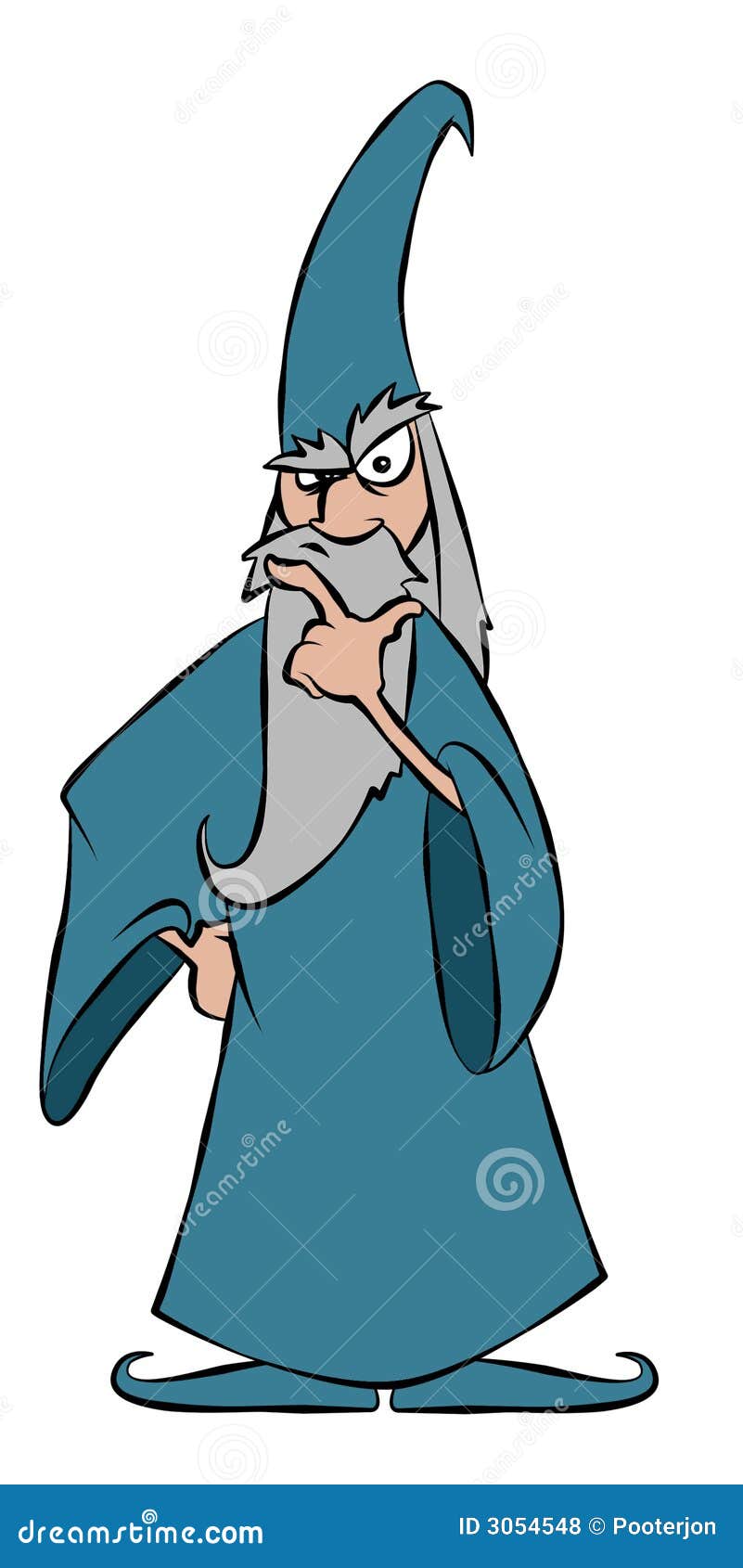 Perplexed Wizard stock illustration. Illustration of magician - 3054548
