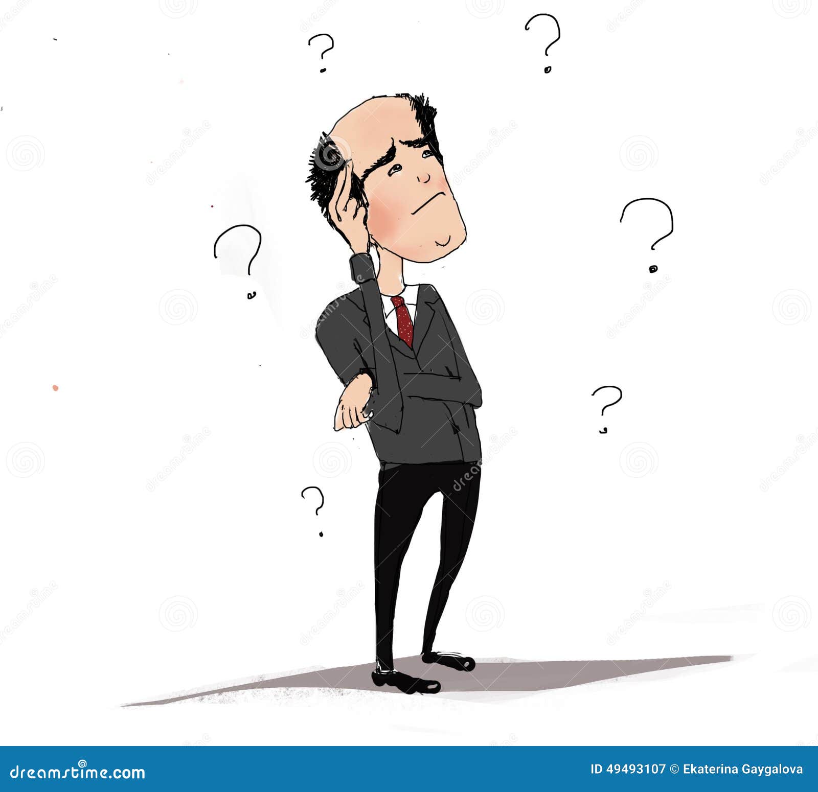 Perplexité Illustration Stock - Image: 49493107