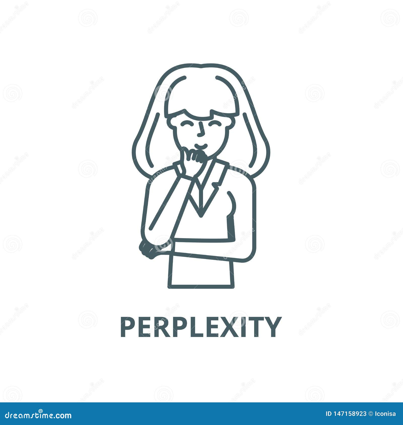 Perplexity Vector Line Icon, Linear Concept, Outline Sign, Symbol Stock ...