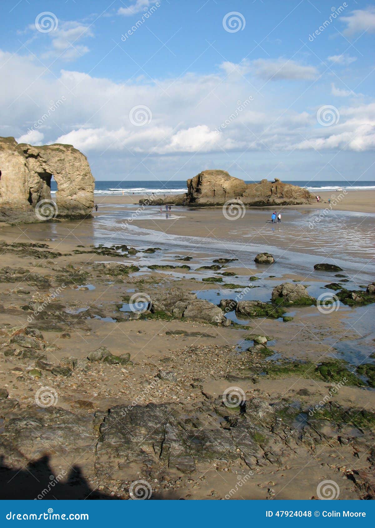 Perranporth Beach stock photo. Image of perranporth, water - 47924048