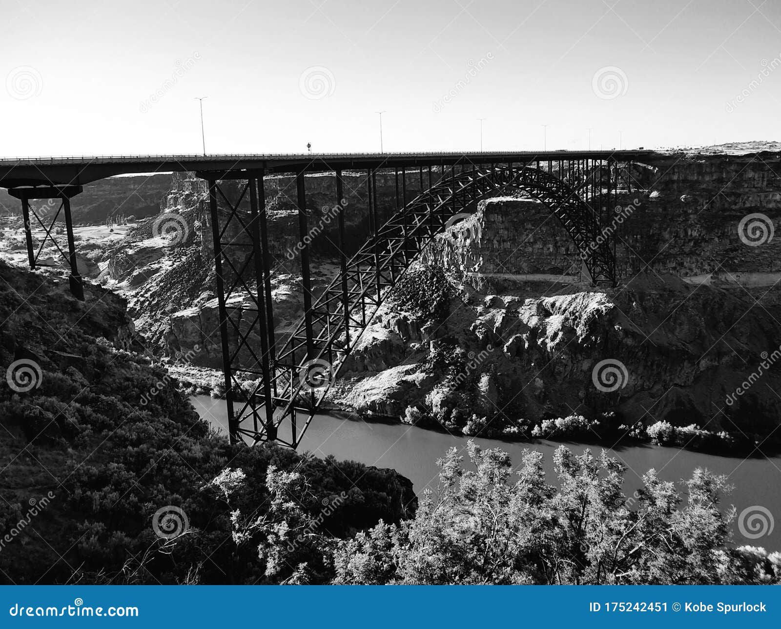 Perrine Bridge in Idaho stock image. Image of hike, mountains - 175242451