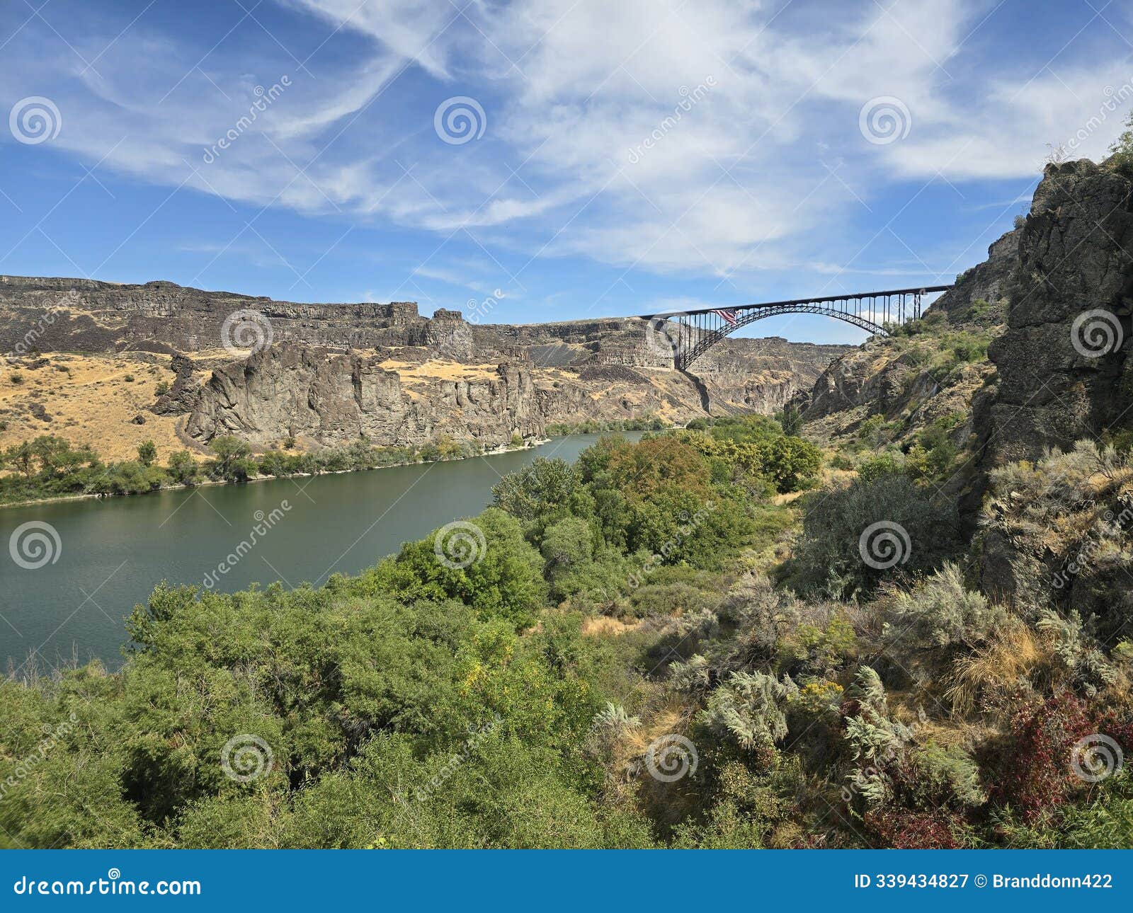 Perrine bridge idaho stock image. Image of river, fortification - 339434827