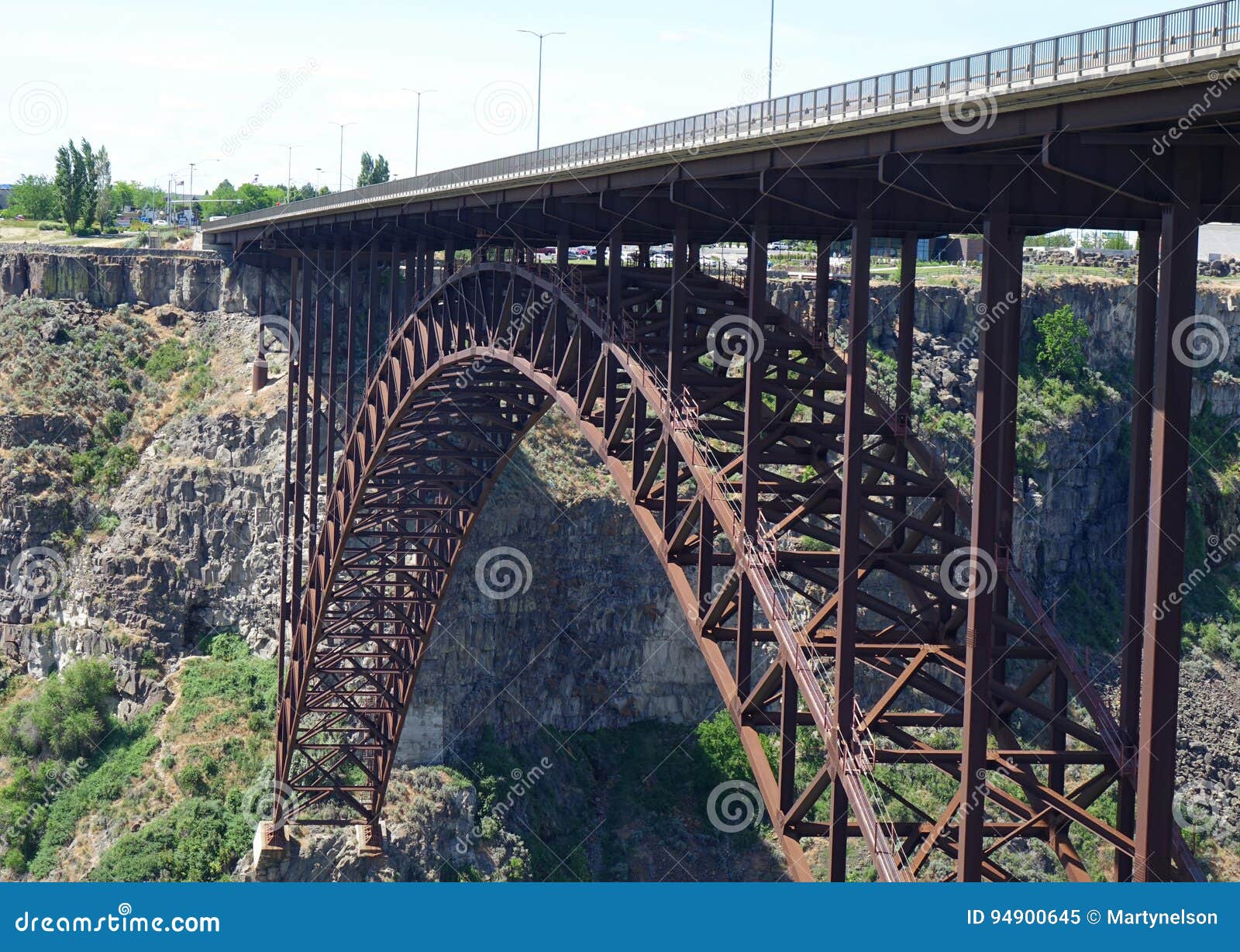 Perrine Bridge - l'Idaho immagine stock. Immagine di scenico - 94900645