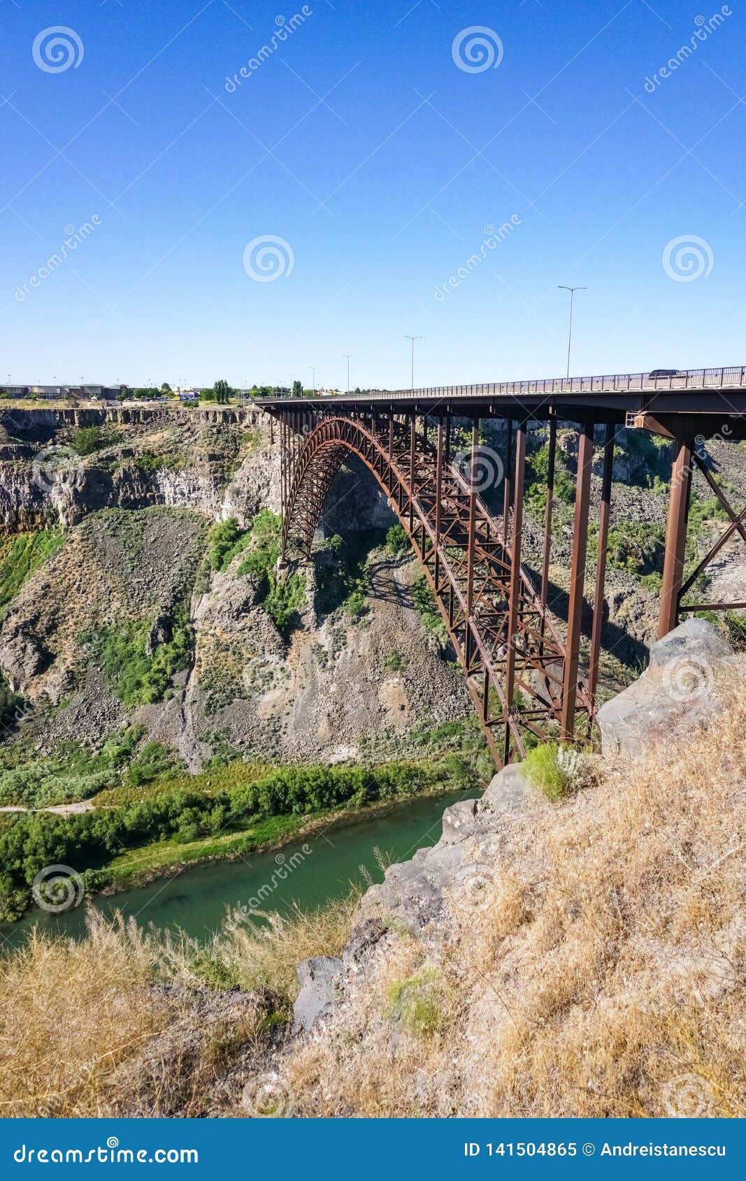 Perrine Bridge Over Snake River Canyon, Twin Falls, Idaho Stock Image ...