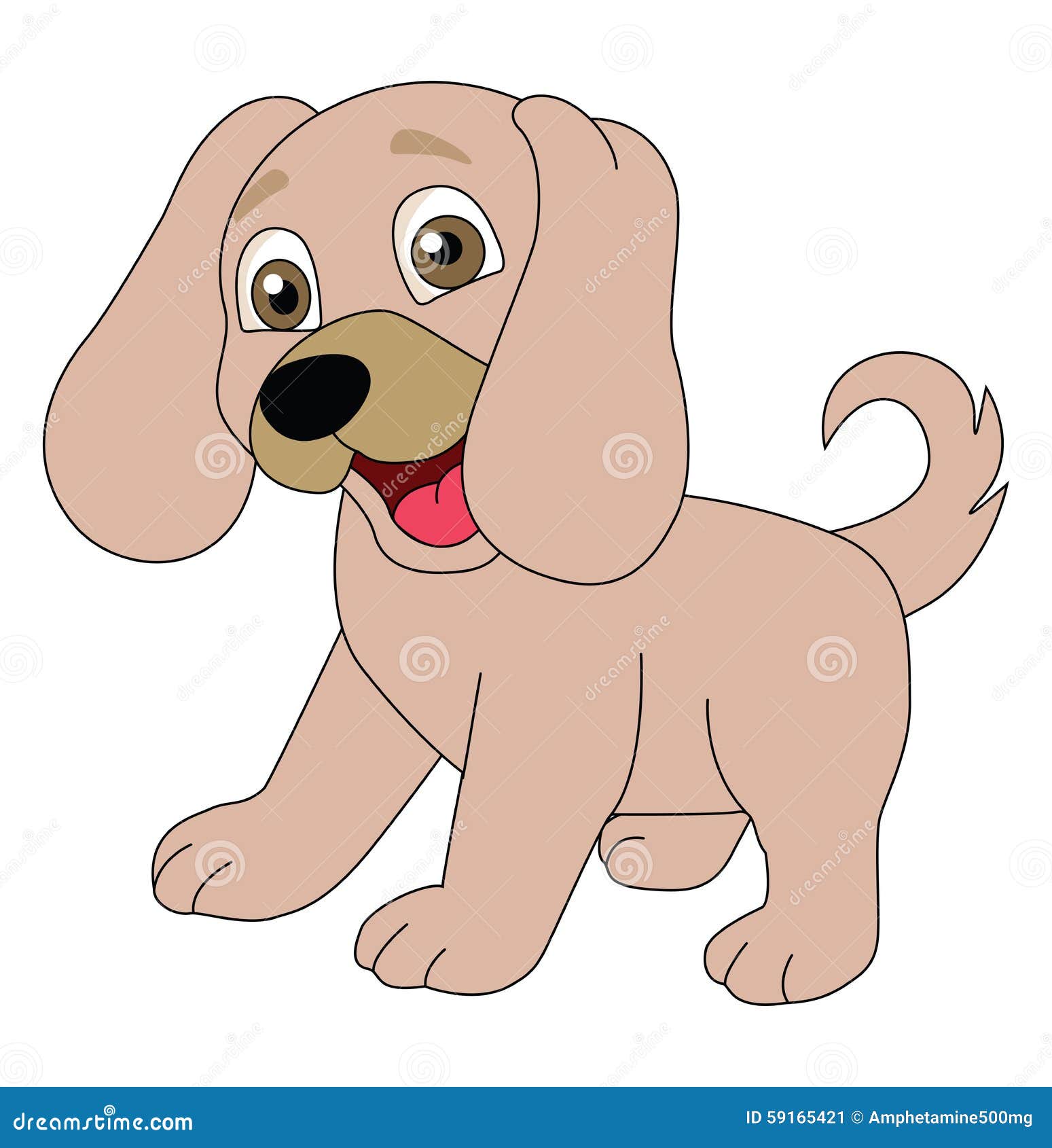Perrito ilustración del vector. Ilustración de aislado - 59165421
