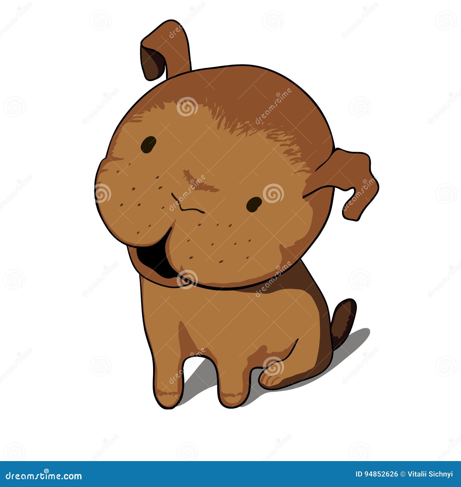 Perrito ilustración del vector. Ilustración de perro - 94852626