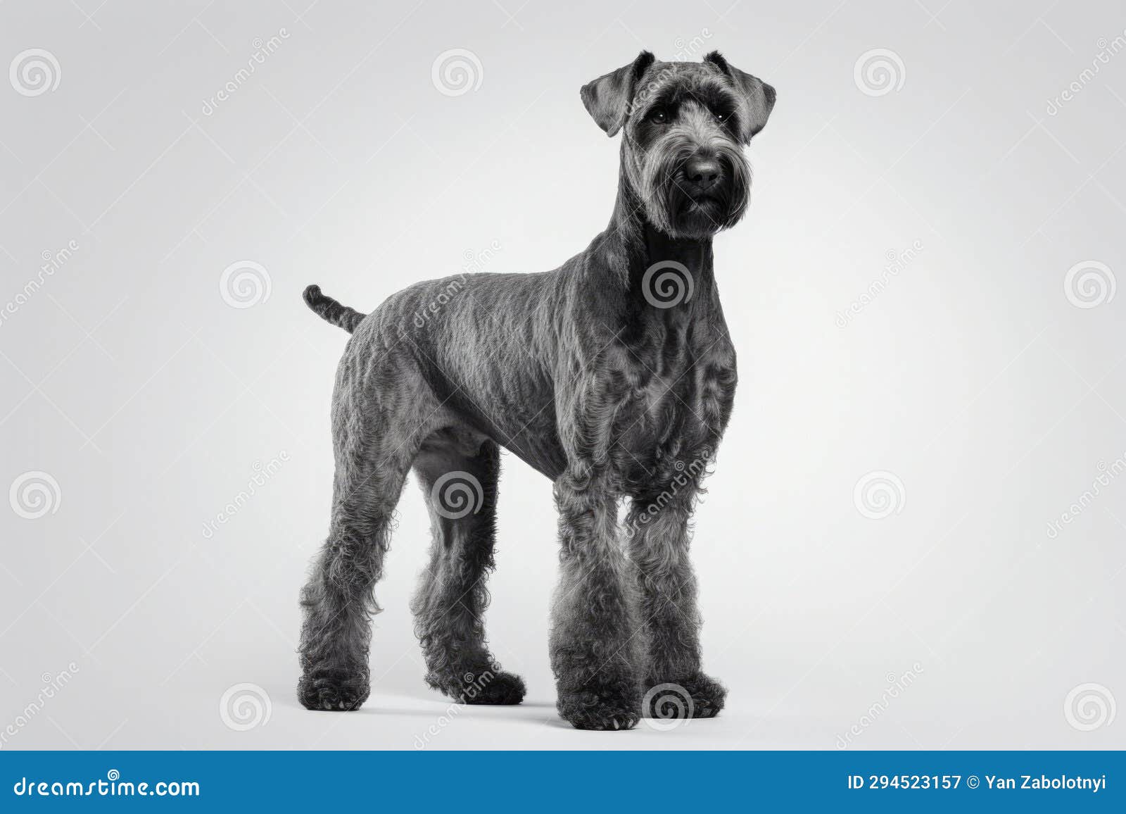 Perrito Azul Kerry Terrier Sobre Fondo Blanco Stock de ilustración ...
