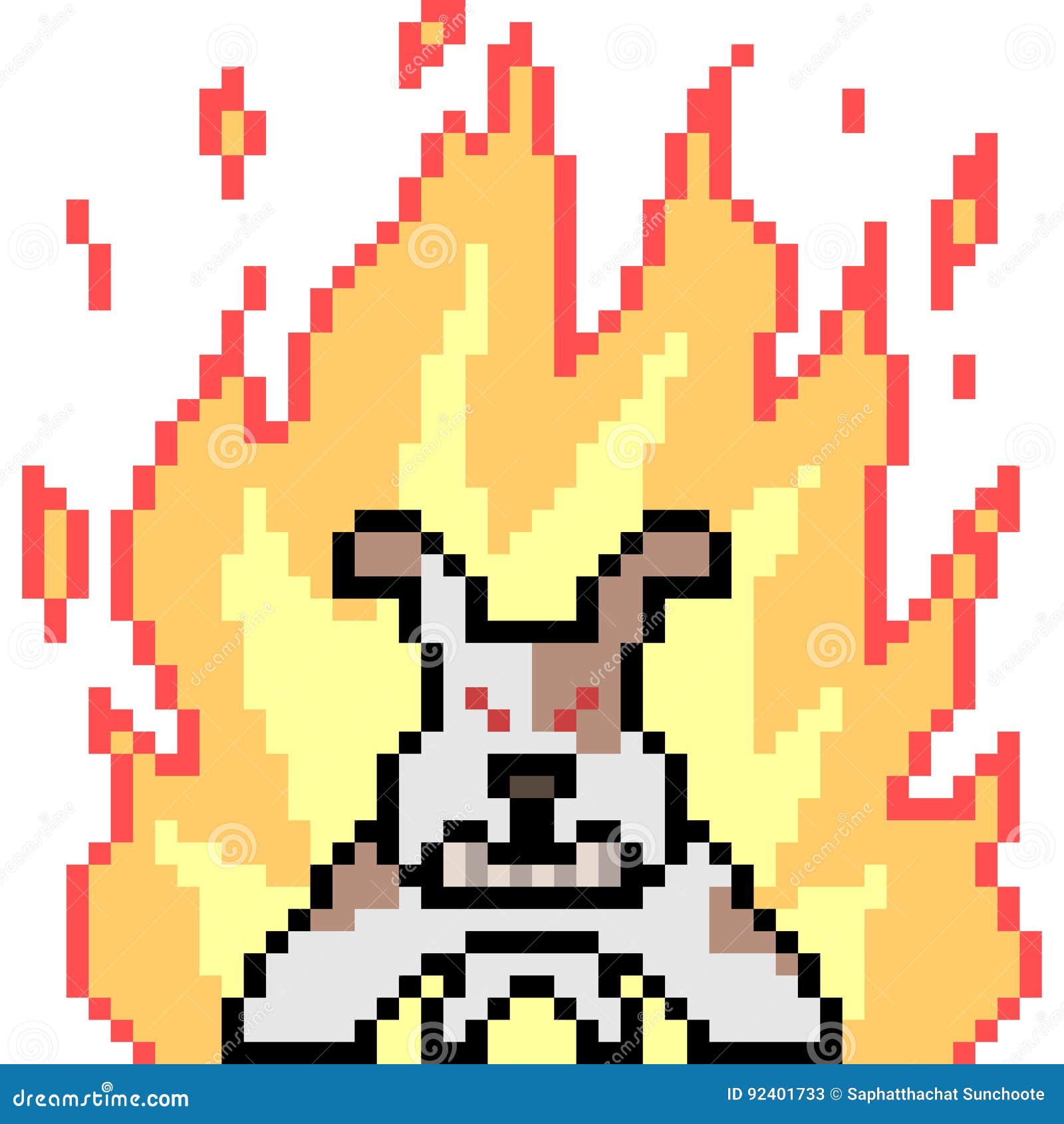 Perrito Caliente Del Arte Del Pixel Stock de ilustración - Ilustración ...