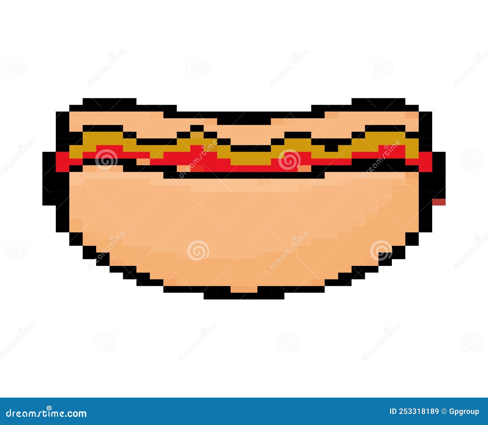 Perrito caliente pixelado ilustración del vector. Ilustración de vector ...