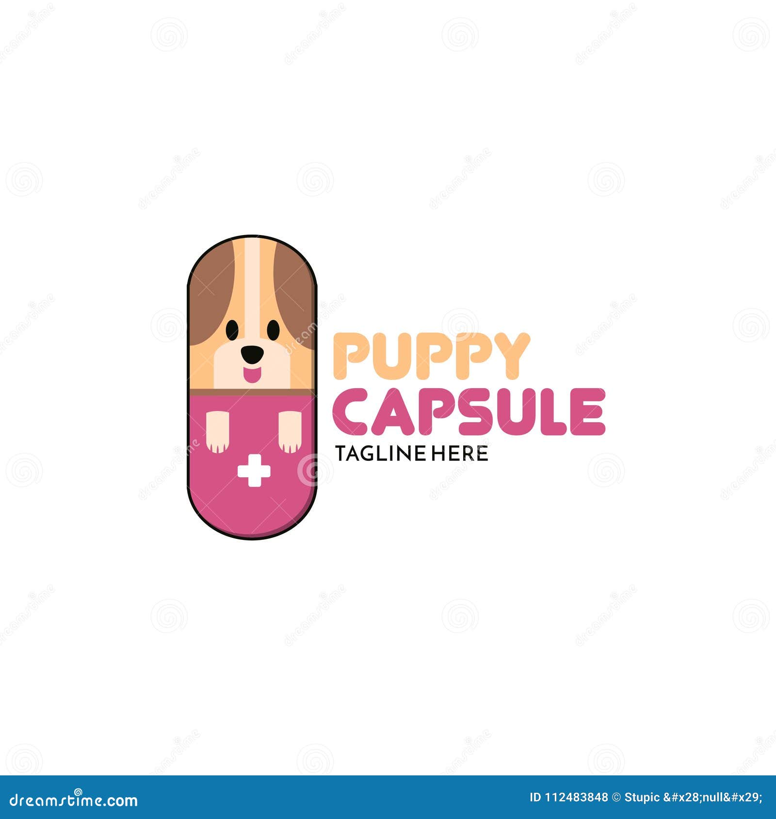 Perrito Creativo Logo Design Vector Art Logo Stock de ilustración ...