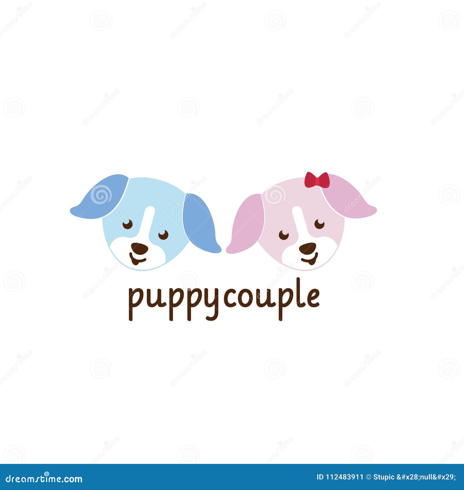 Perrito Creativo Logo Design Vector Art Logo Ilustración del Vector ...