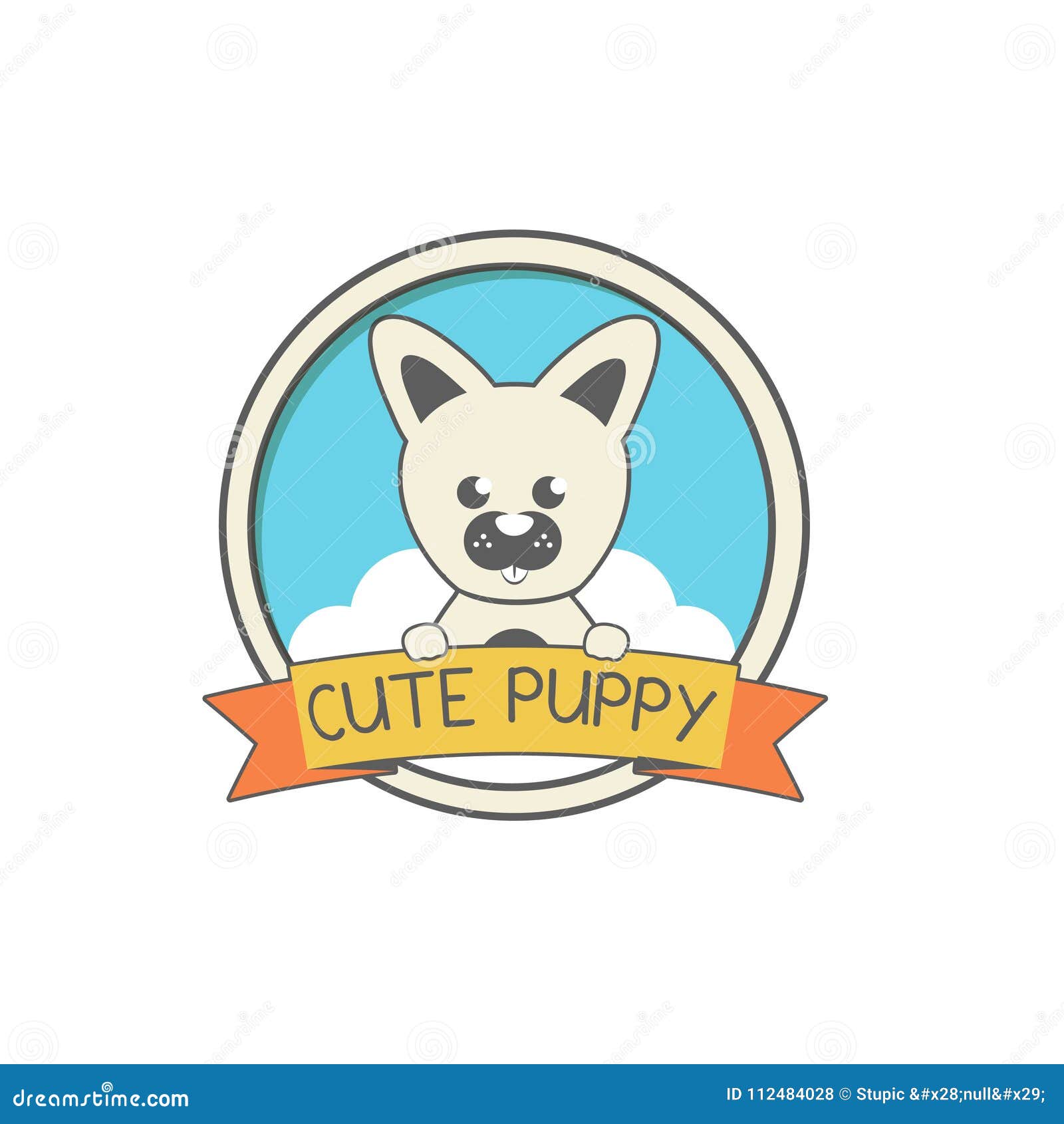 Perrito Creativo Logo Design Vector Art Logo Stock de ilustración ...