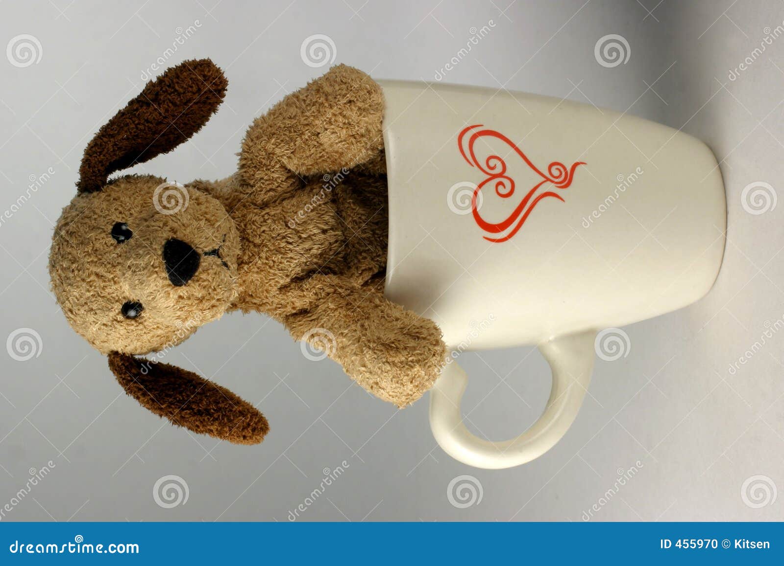 Perrito de la taza de café foto de archivo. Imagen de taza - 455970