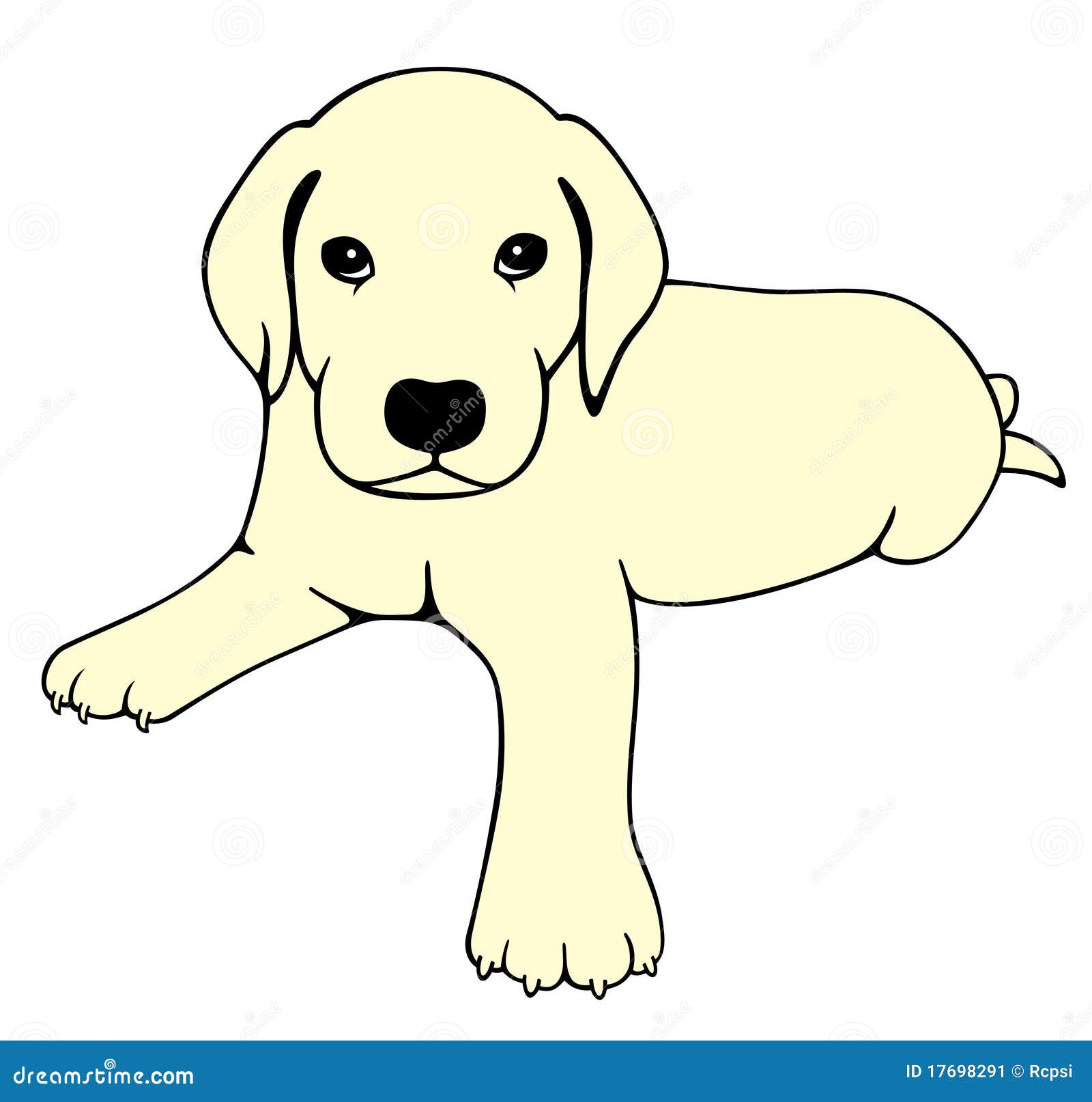 Perrito de Labrador ilustración del vector. Ilustración de amoroso ...