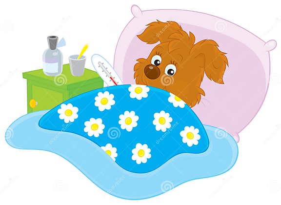 Perrito enfermo ilustración del vector. Ilustración de perro - 28780062