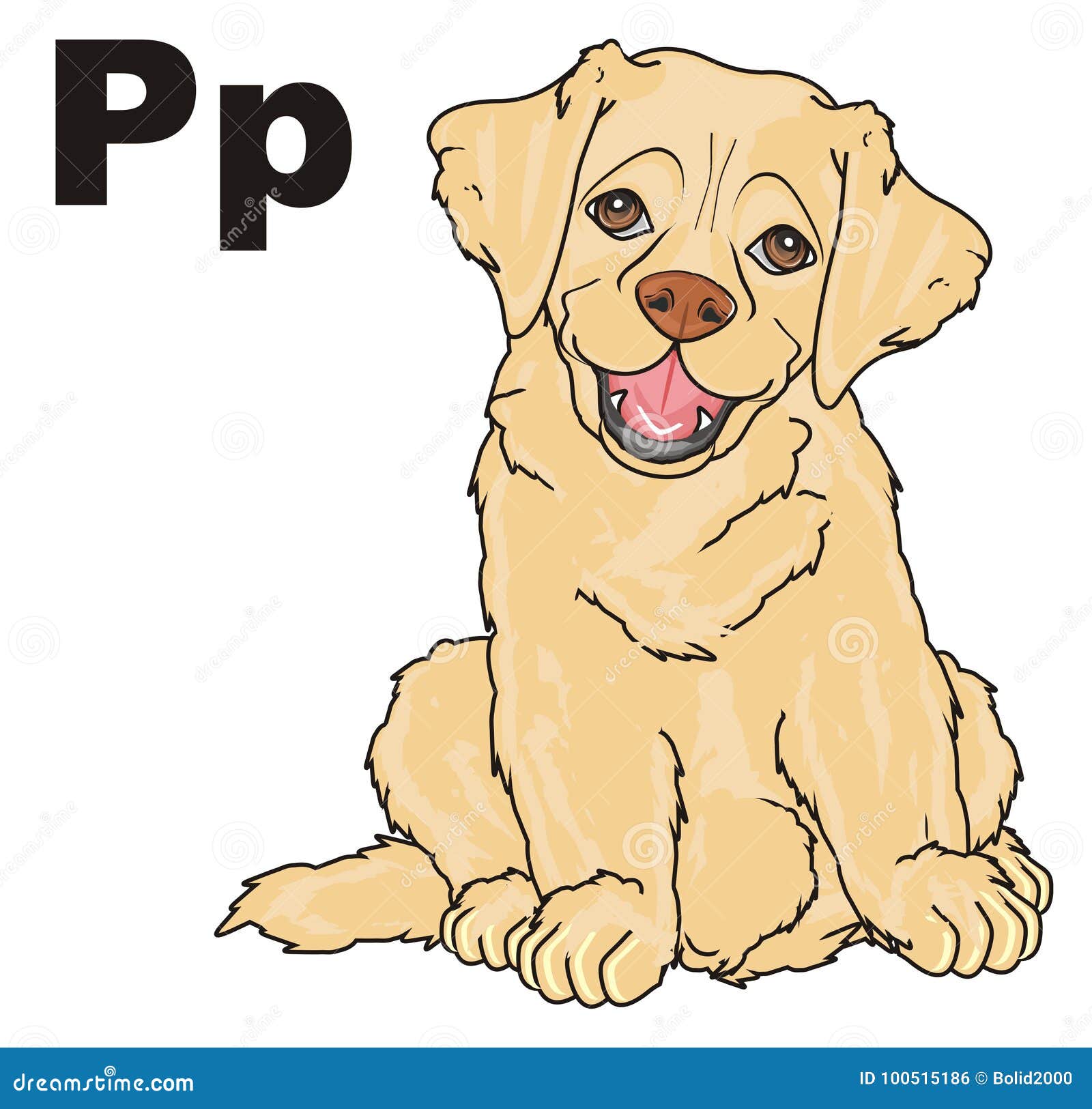 Perrito y dos letras stock de ilustración. Ilustración de servicio ...
