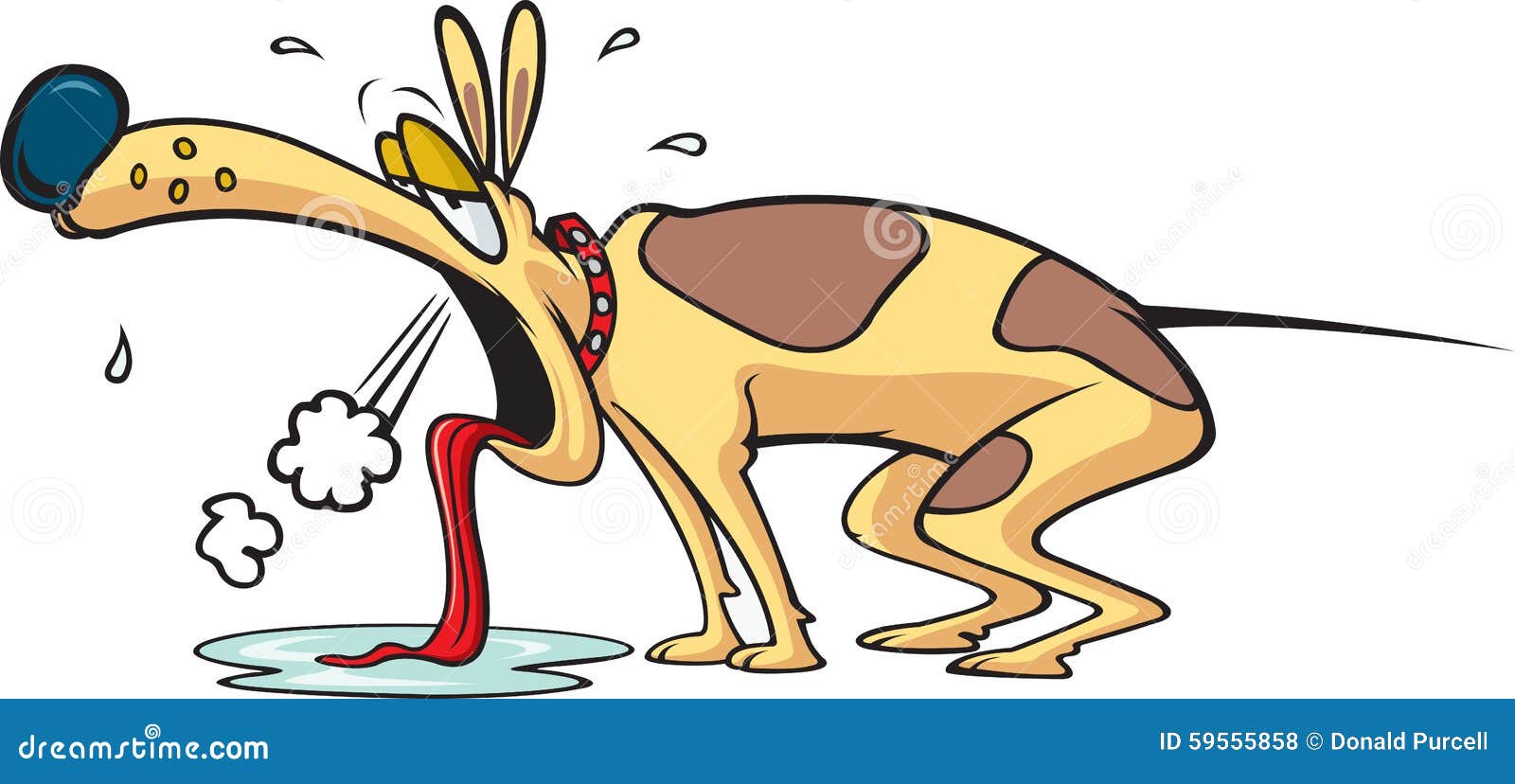 Perro agotado ilustración del vector. Ilustración de advierta - 59555858