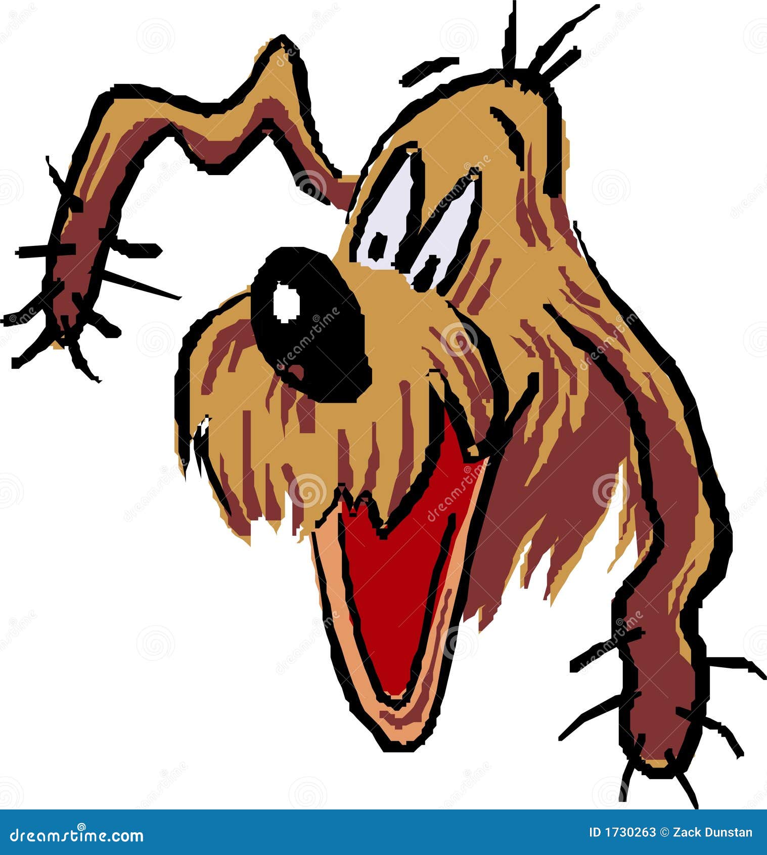 Perro alocado ilustración del vector. Ilustración de mutt - 1730263