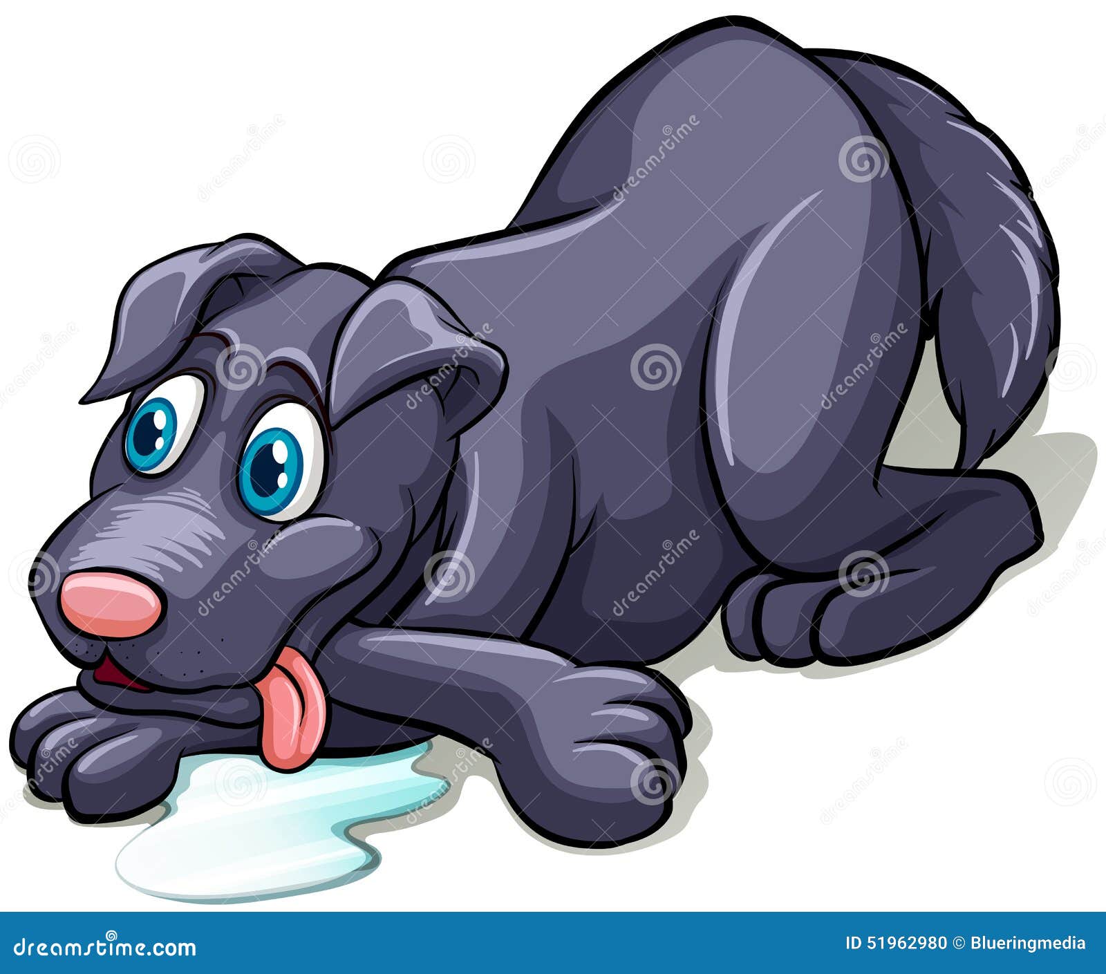 Perro cansado ilustración del vector. Ilustración de mascota - 51962980