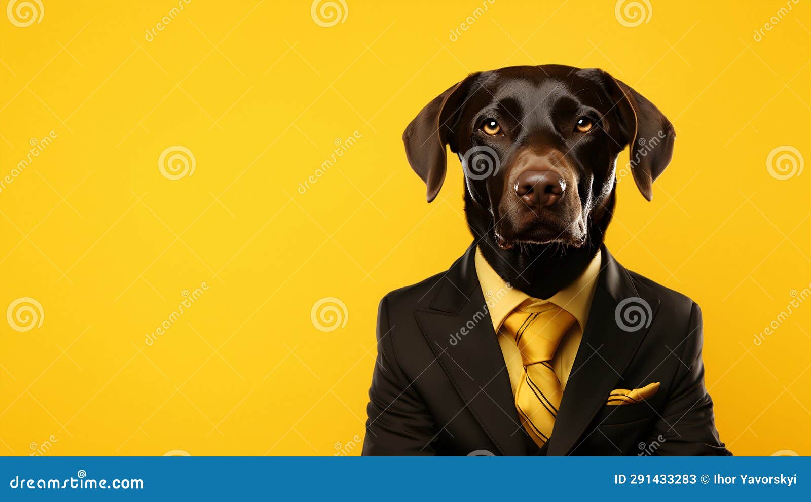 Perro con traje stock de ilustración. Ilustración de hermoso - 291433283