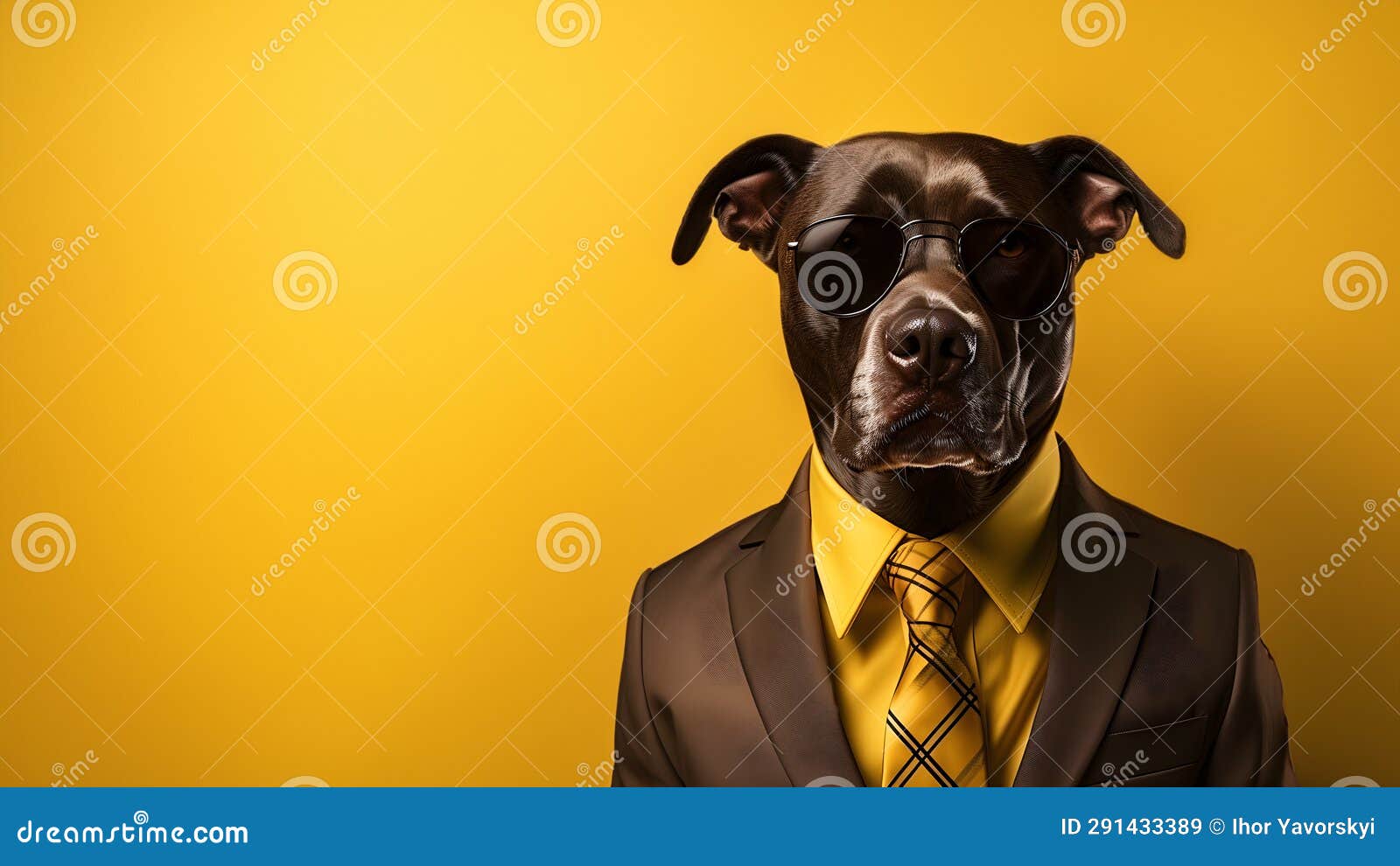 Perro con traje stock de ilustración. Ilustración de empresario - 291433389