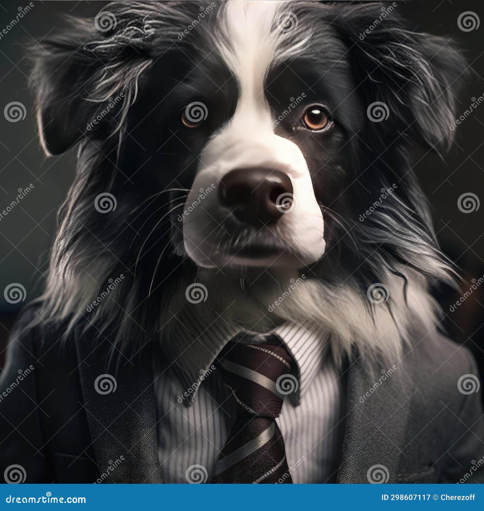 Perro con traje de corbata imagen de archivo. Imagen de concepto ...