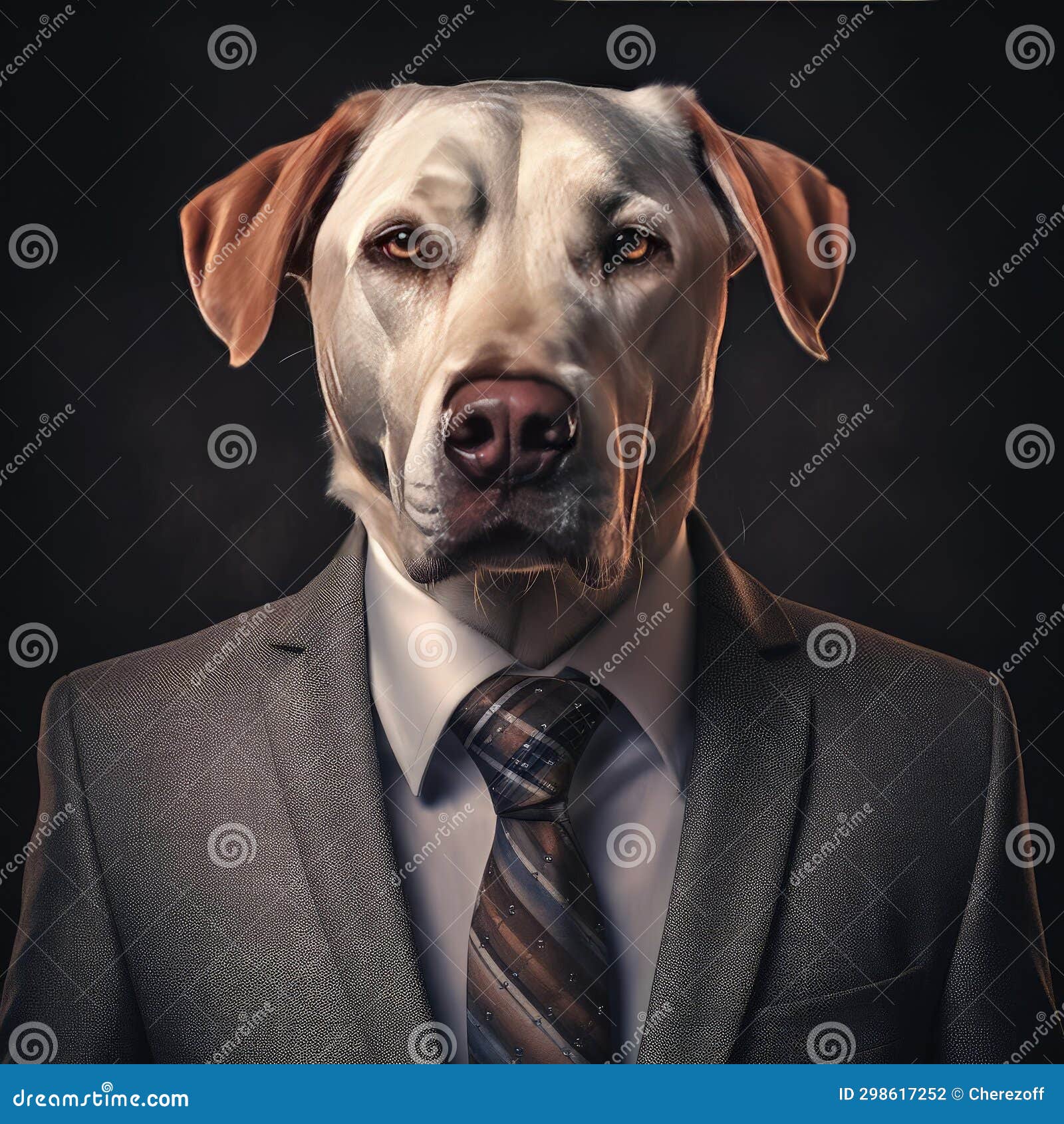 Perro con traje de corbata foto de archivo. Imagen de amigo - 298617252