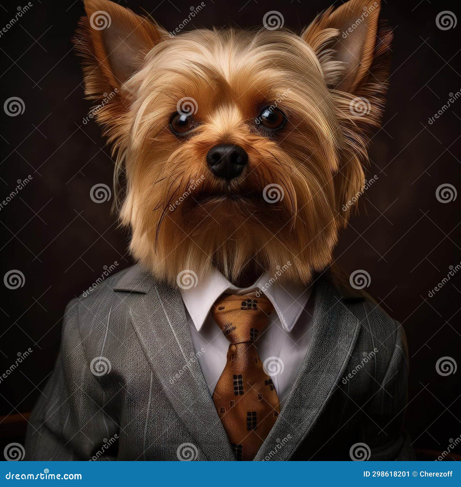 Perro con traje de corbata imagen de archivo. Imagen de reclutamiento ...