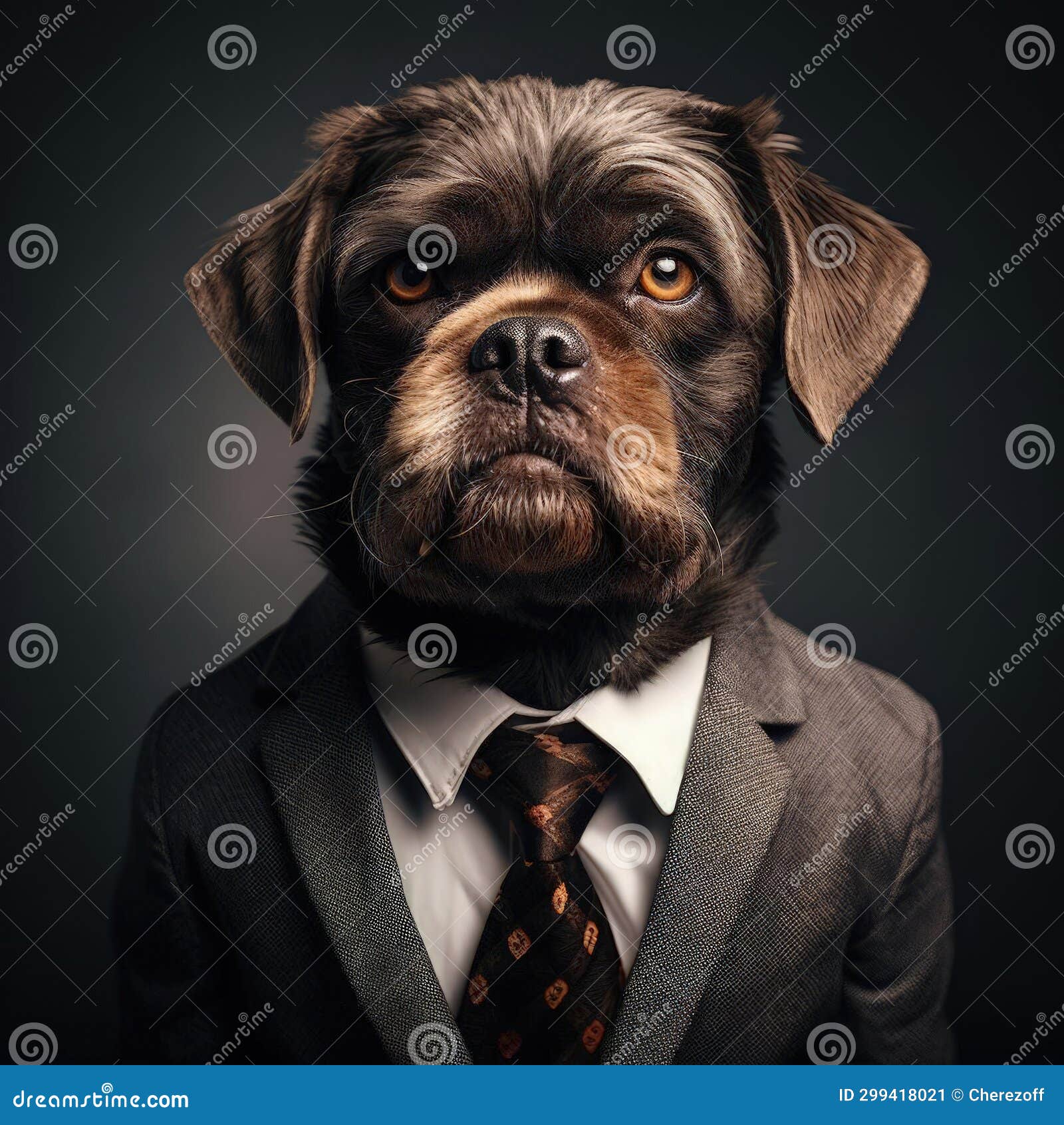 Perro con traje de corbata imagen de archivo. Imagen de divertido ...