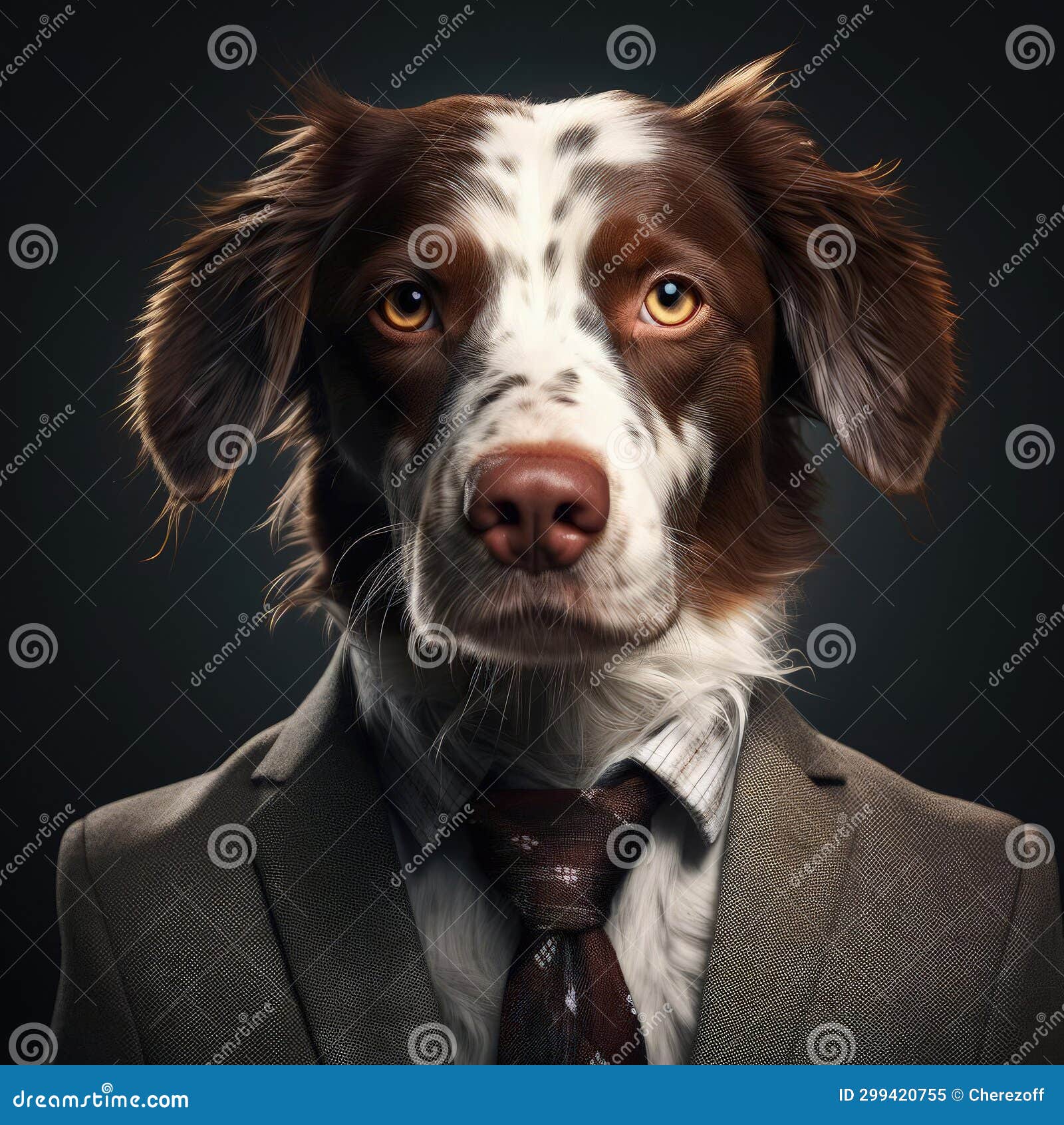 Perro con traje de corbata imagen de archivo. Imagen de manera - 299420755