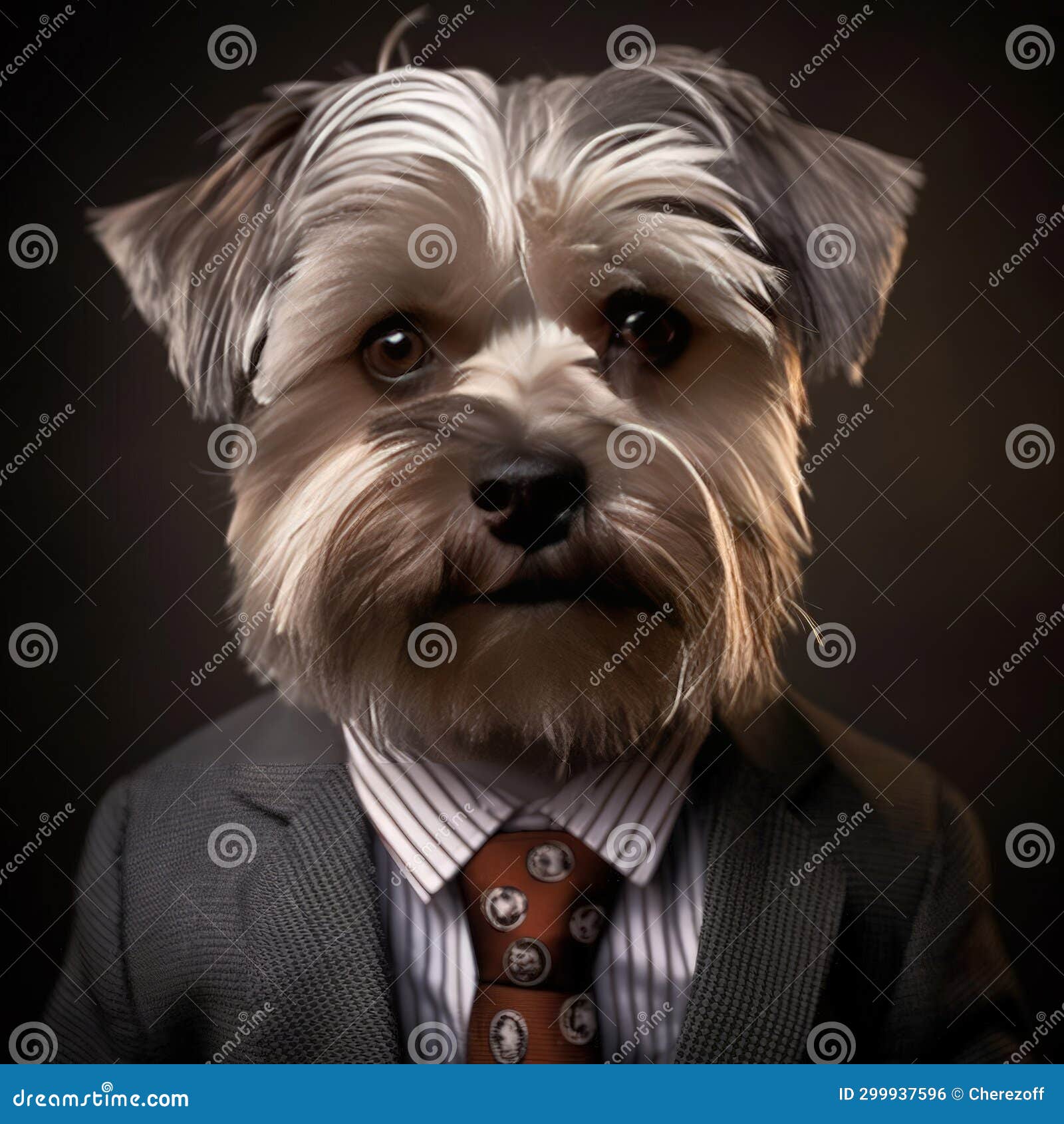 Perro con traje de corbata stock de ilustración. Ilustración de amigo ...