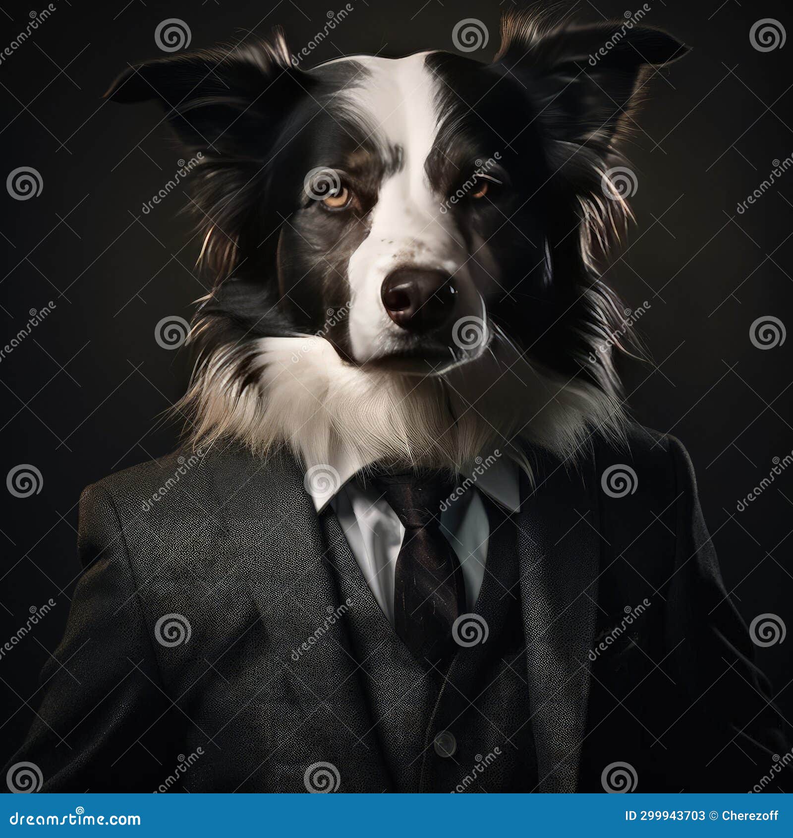 Perro con traje de corbata imagen de archivo. Imagen de ordenador ...