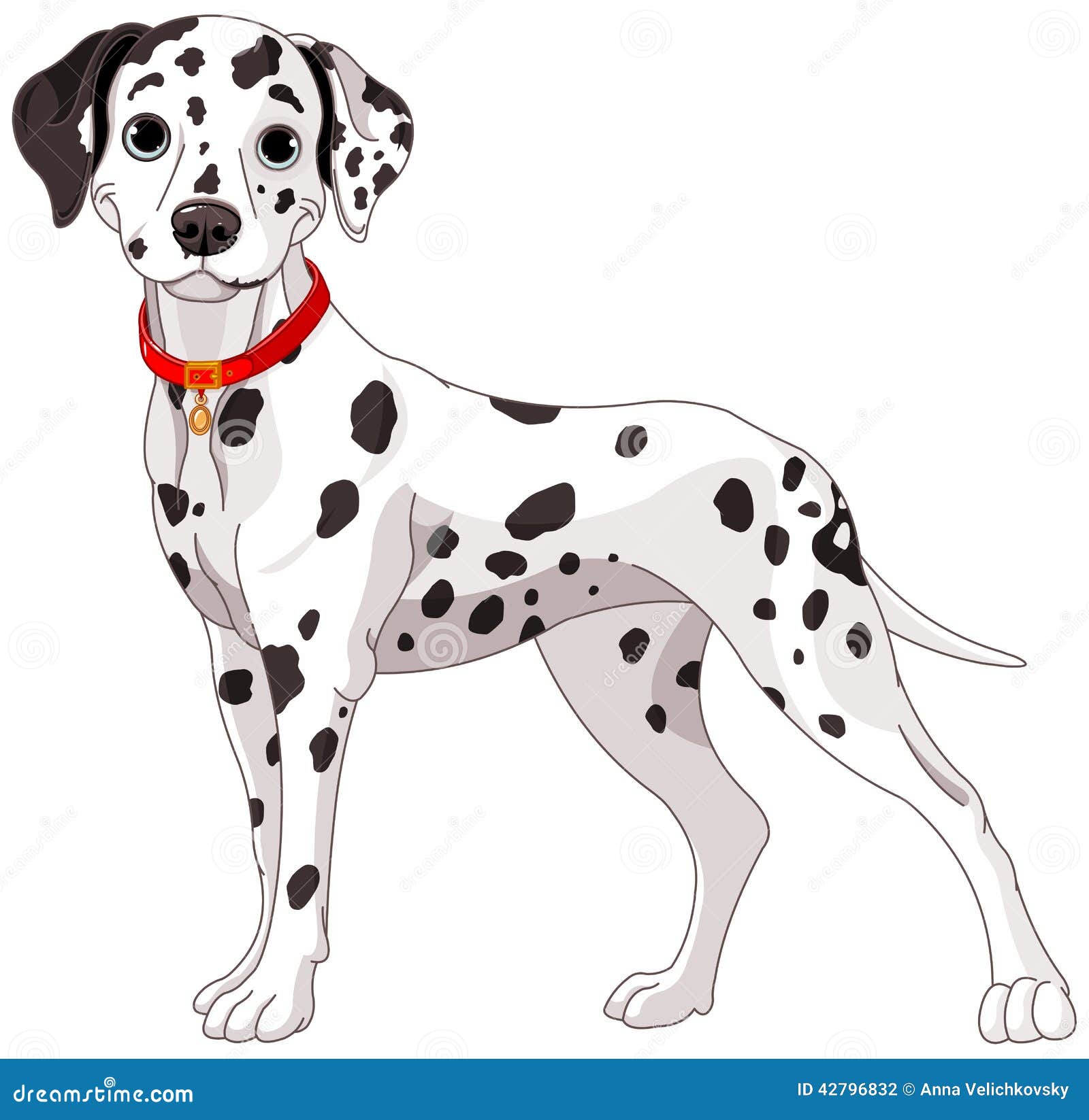 Perro dálmata lindo ilustración del vector. Ilustración de perros ...