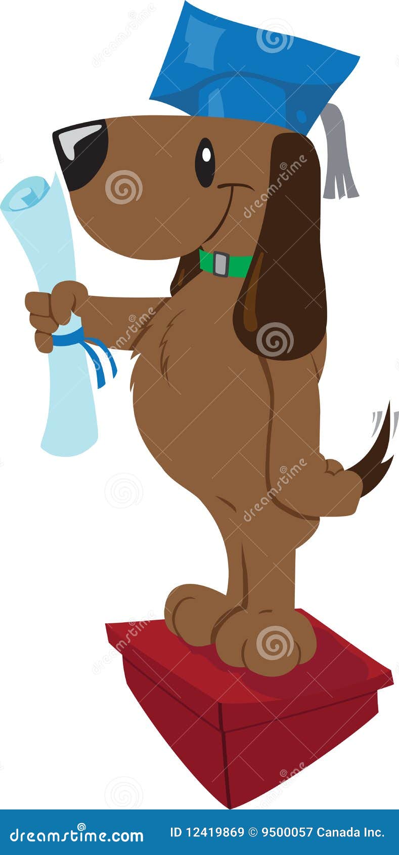 Perro de graduación ilustración del vector. Ilustración de entrenado ...