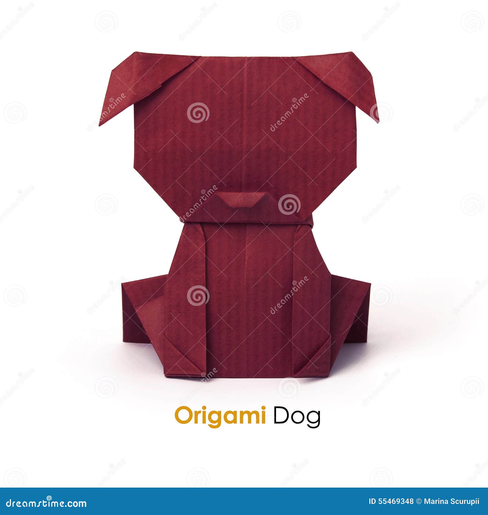 Perro De Papel De La Papiroflexia Foto de archivo - Imagen de aislado ...