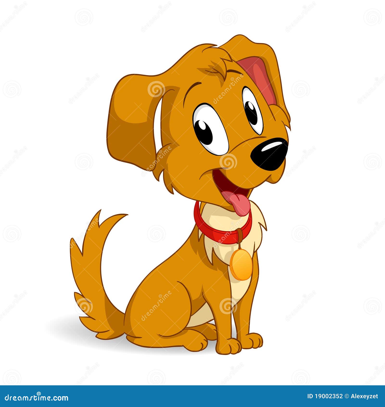 Perro De Perrito Lindo De La Historieta Ilustración del Vector ...