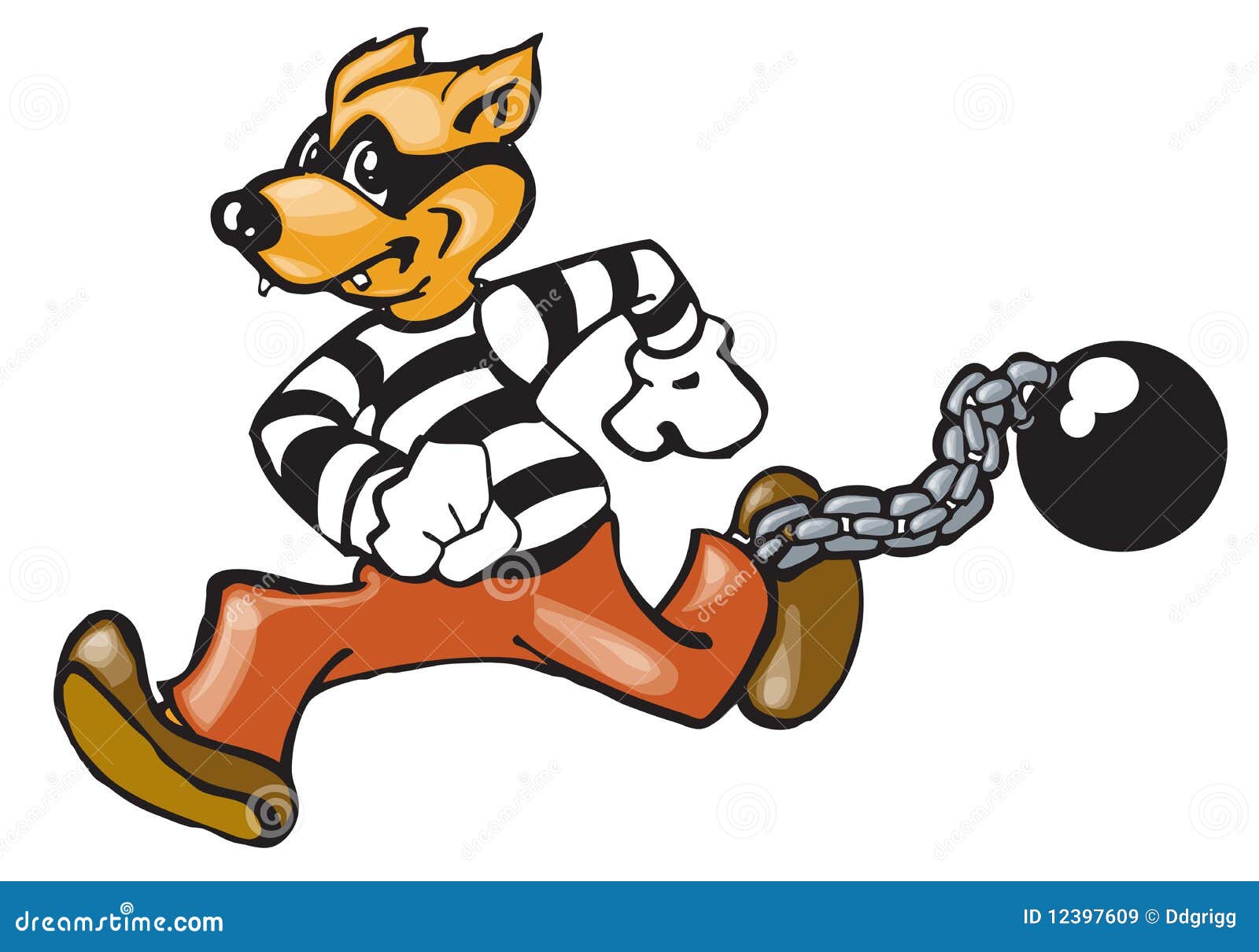 Perro del Convict ilustración del vector. Ilustración de condene - 12397609
