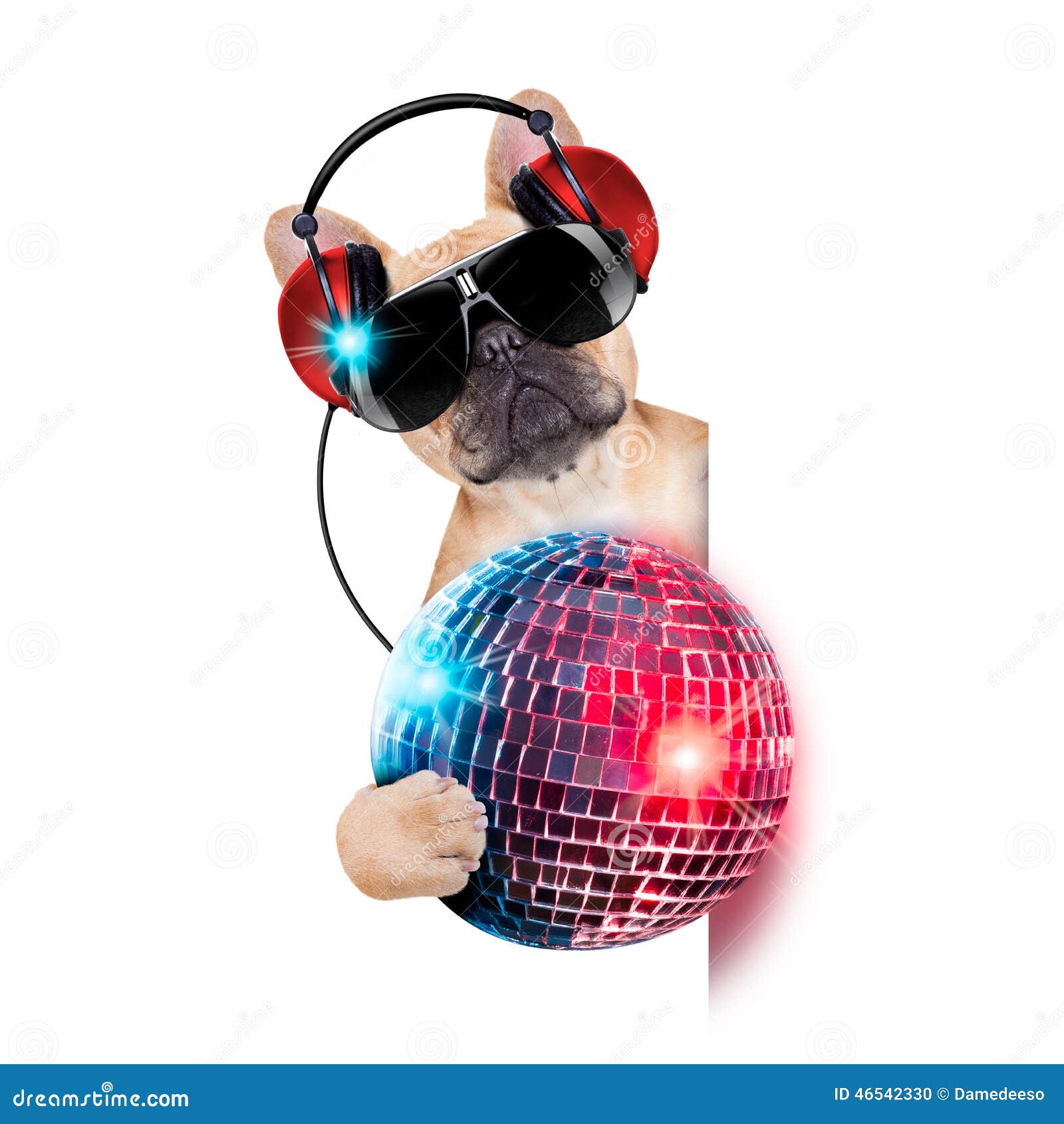 Perro del disco de DJ foto de archivo. Imagen de jugador - 46542330