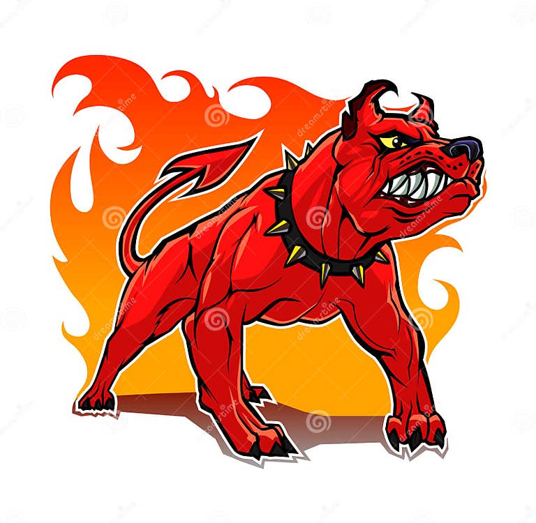 Perro del infierno ilustración del vector. Ilustración de honestidad ...